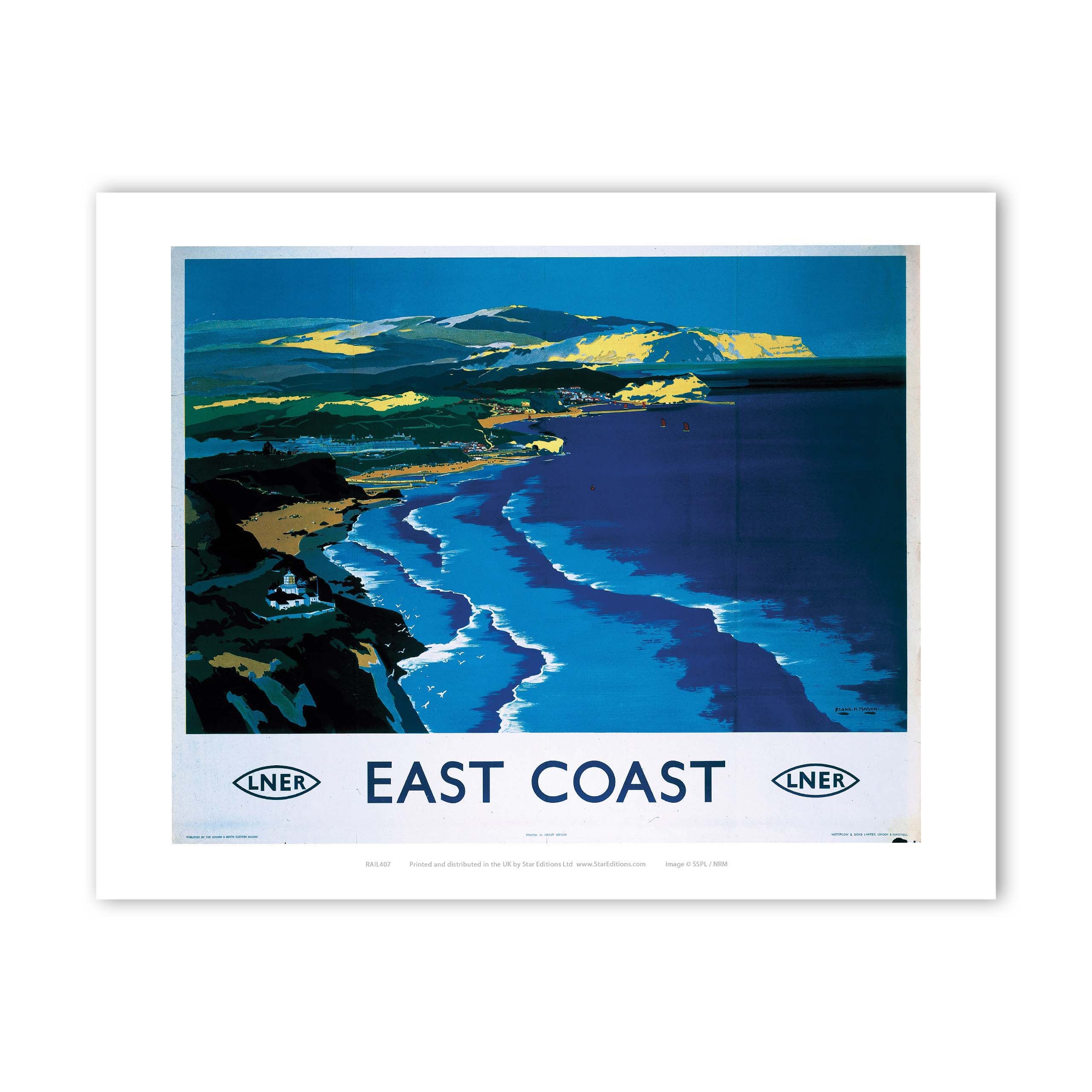 East Coast Art Print – Railway Posters