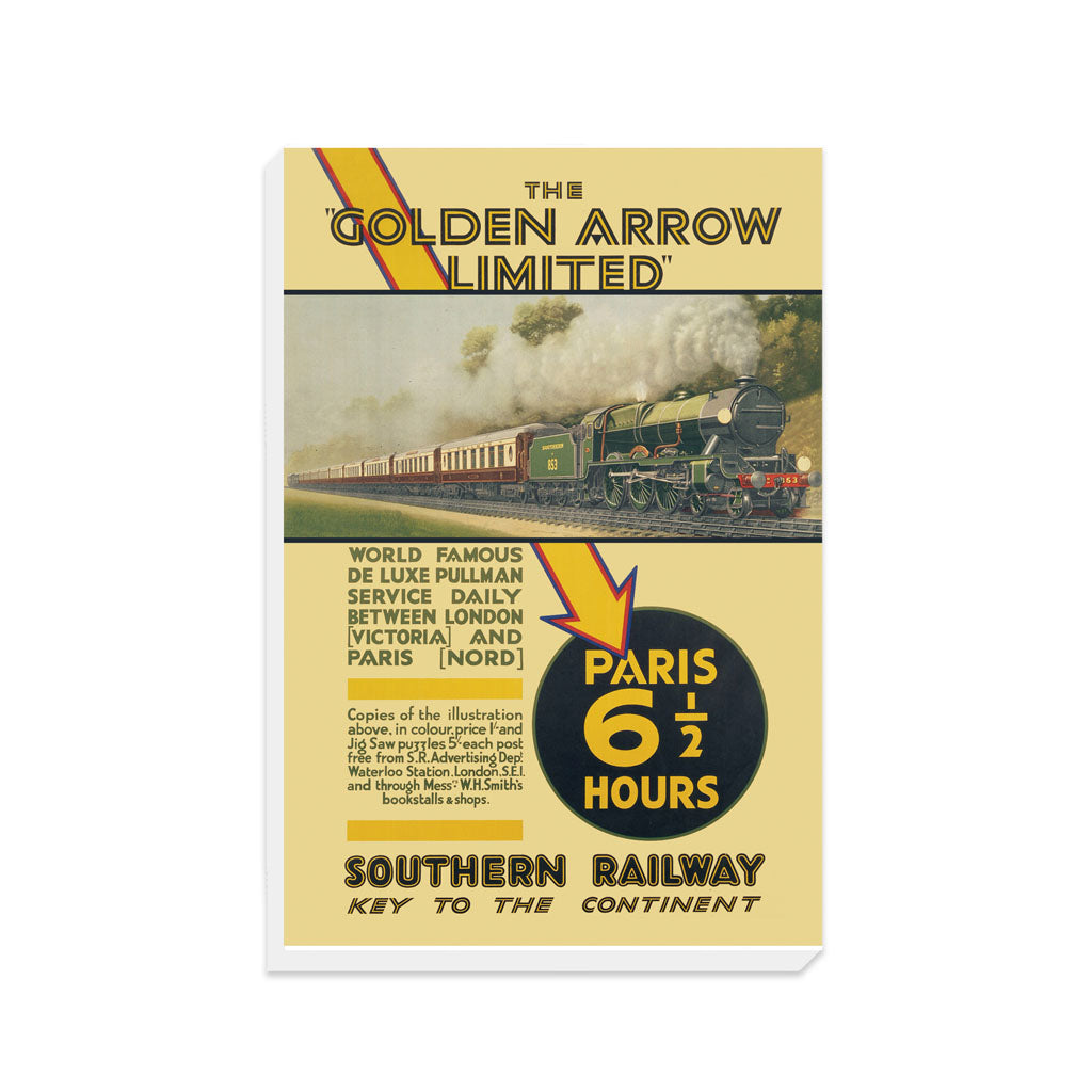 The Golden Arrow Limited, Southern Railway - Canvas – Railway Posters