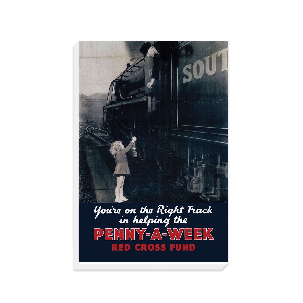 Penny-A-Week, Red Cross Fund - Canvas – Railway Posters