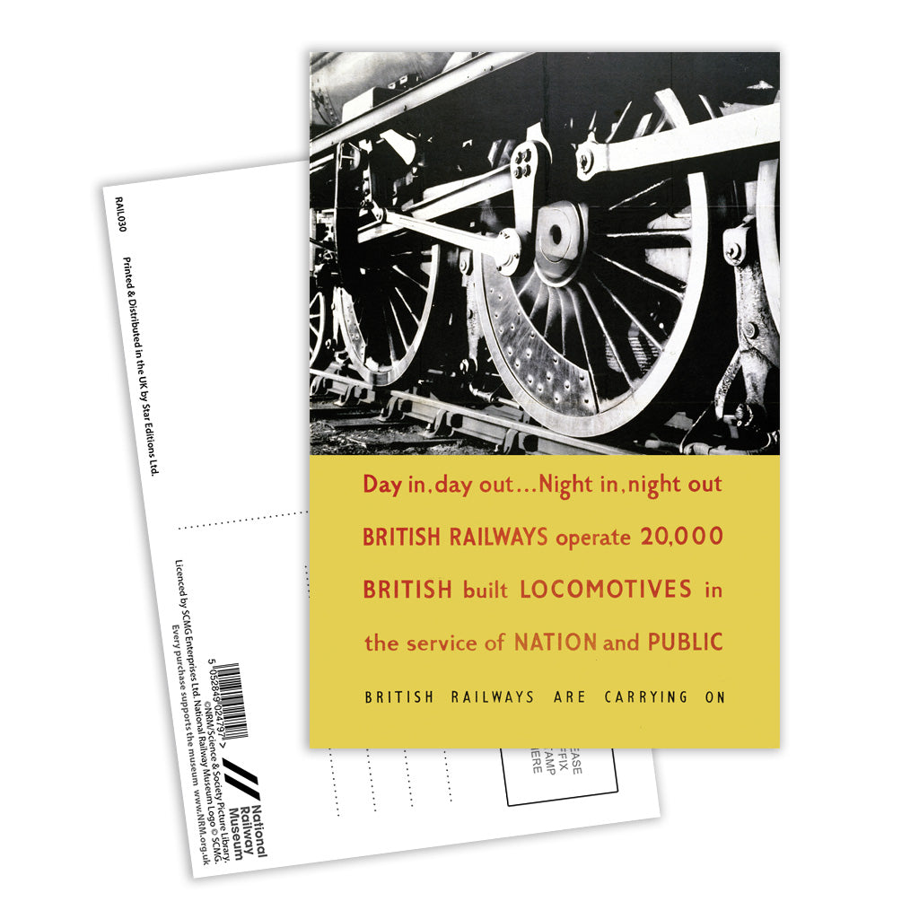 British Railways Are Carrying On Postcard Pack of 8 – Railway Posters