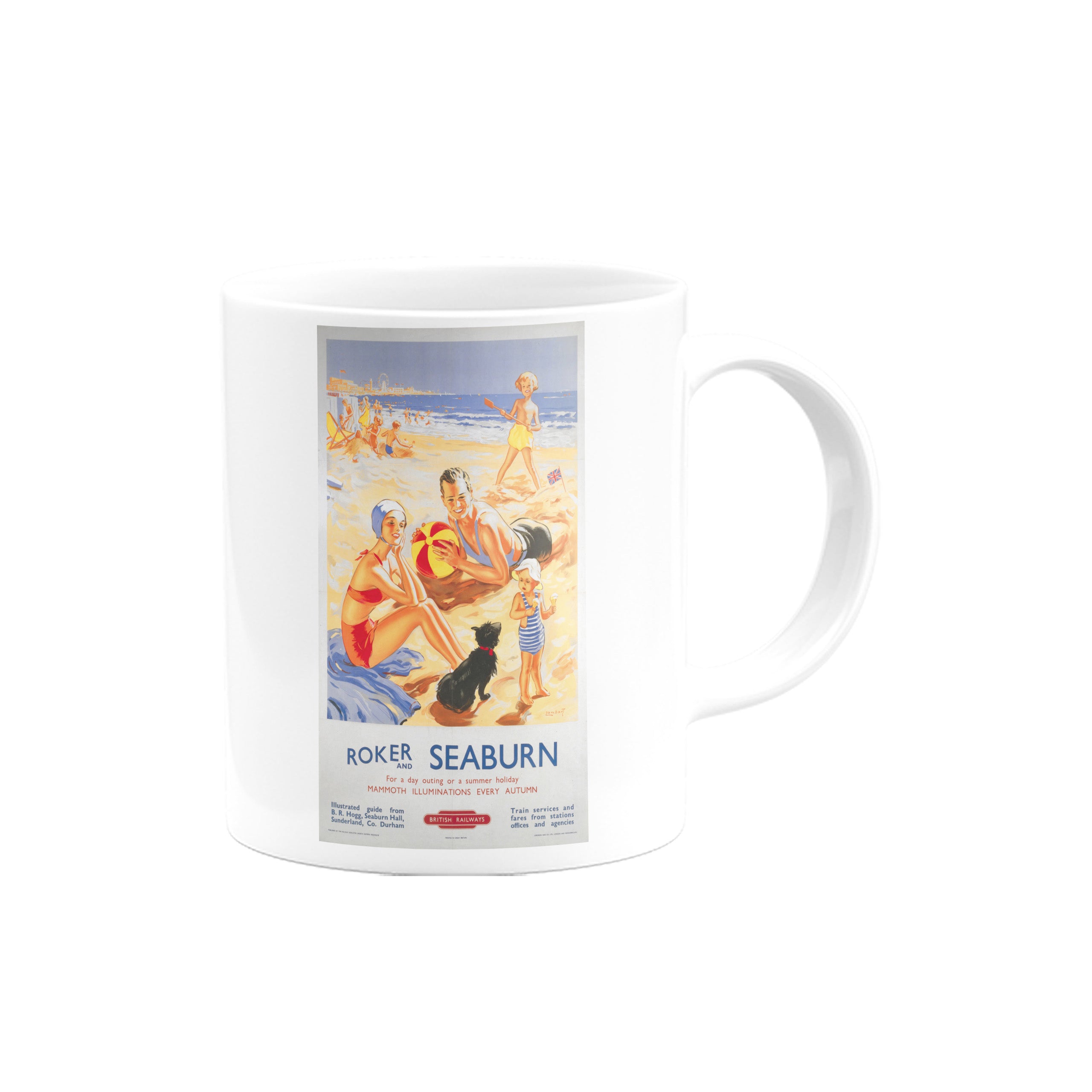 Roker and Seaburn Mug – Railway Posters