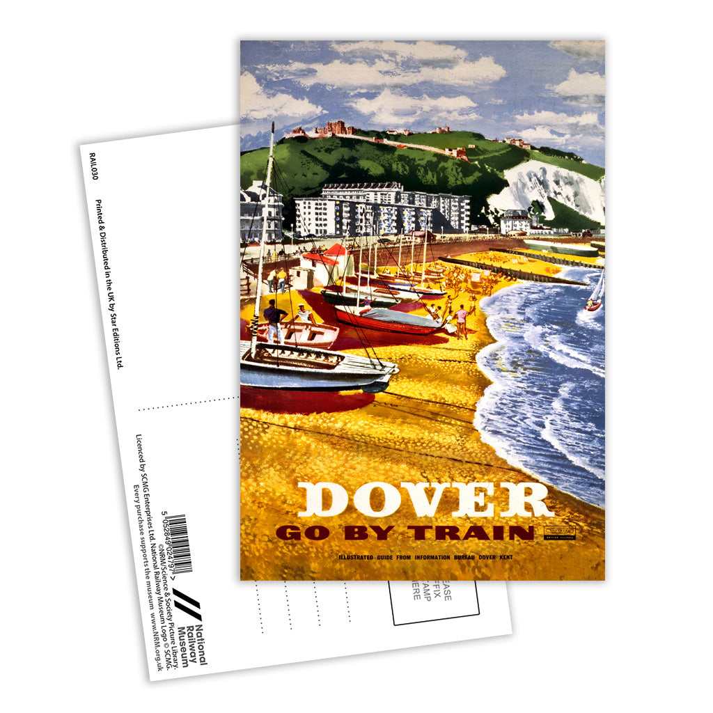 Dover - Go By Train Postcard Pack of 8 – Railway Posters