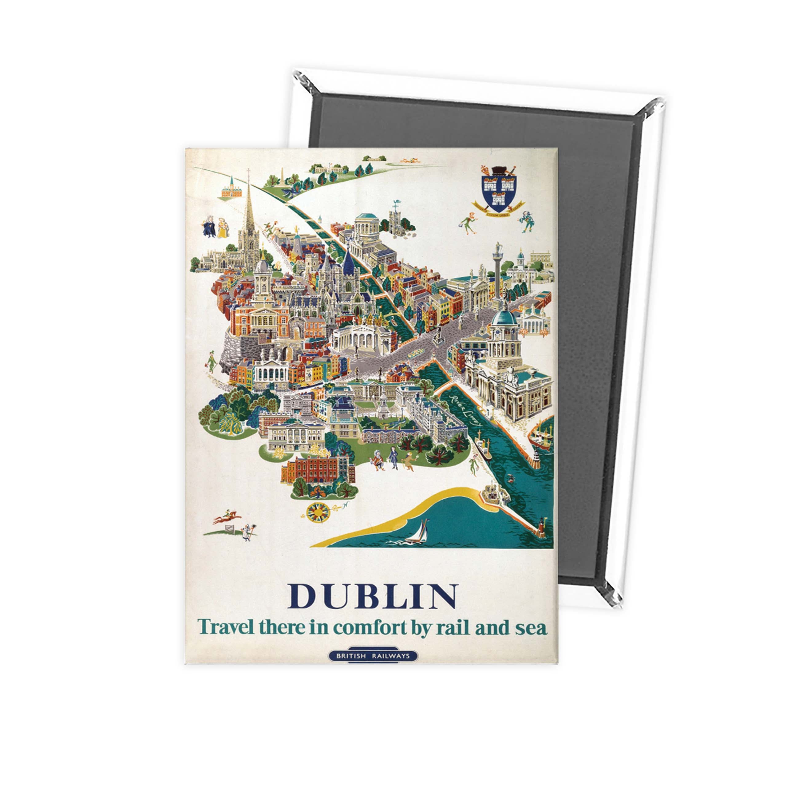 Dublin Map - British Railways Magnet – Railway Posters