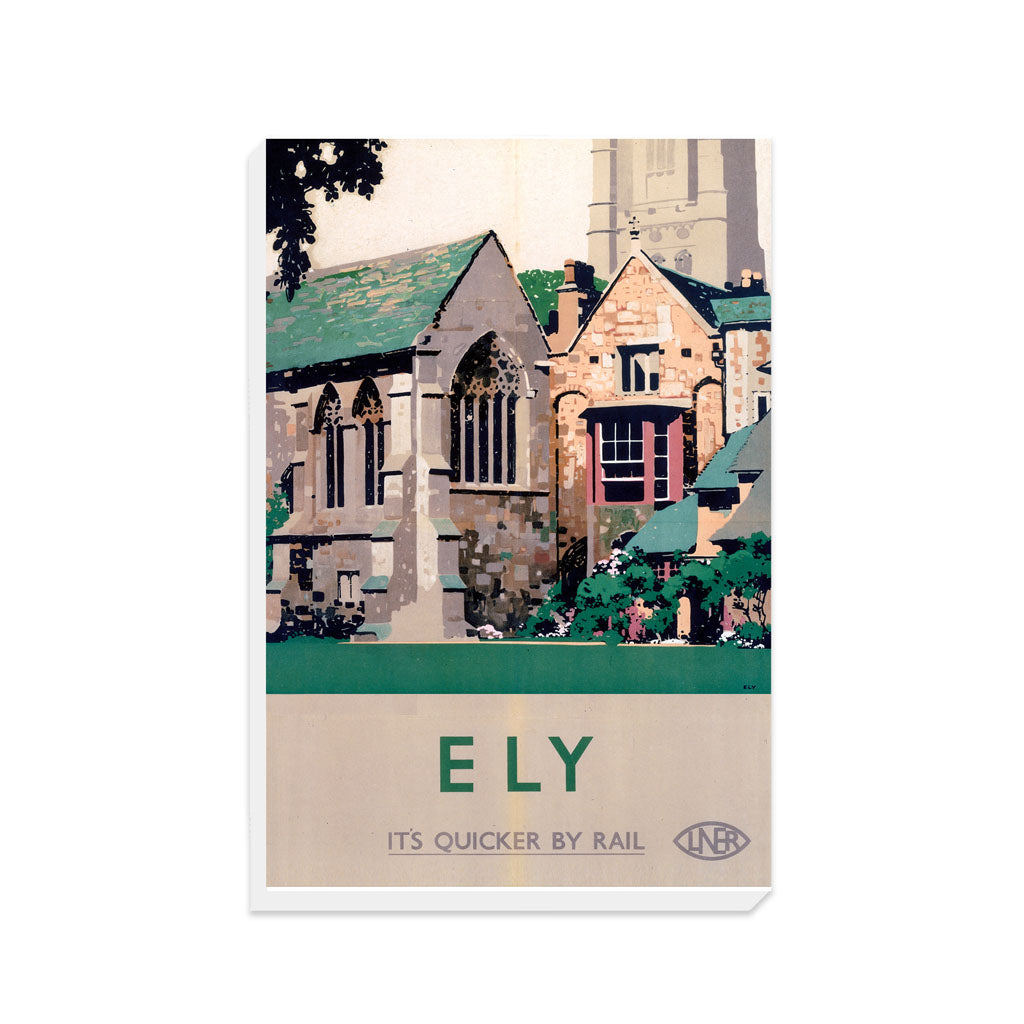 Ely Close up of Cathedral - Canvas – Railway Posters