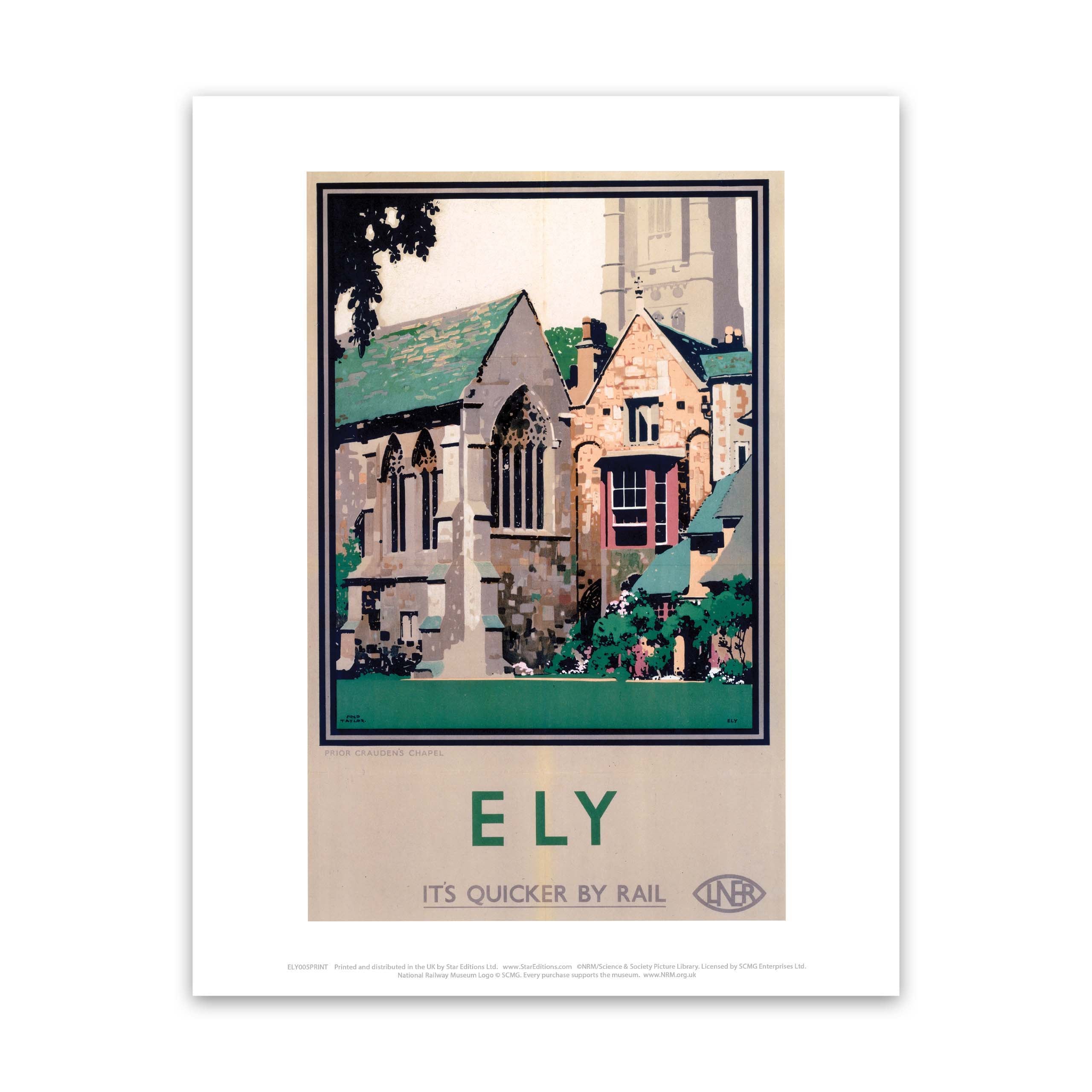 Ely Close up of Cathedral Art Print – Railway Posters