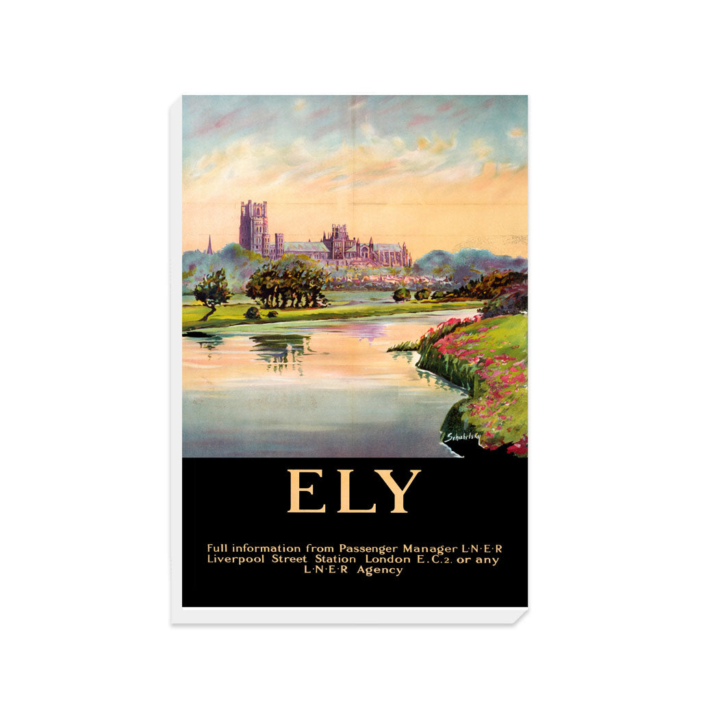 Ely Cathedral Dark Frame - Canvas – Railway Posters