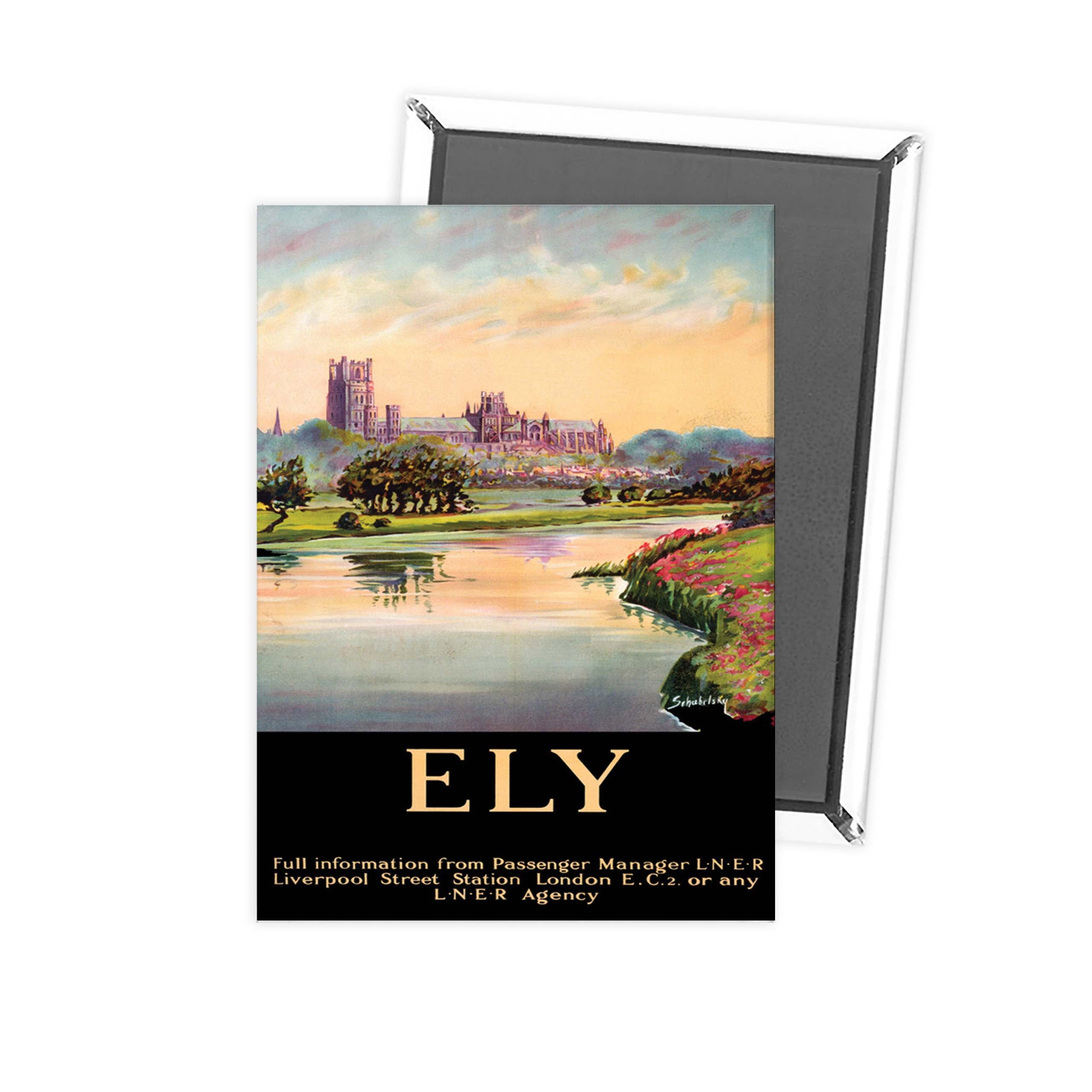 Ely Cathedral Dark Frame Magnet – Railway Posters