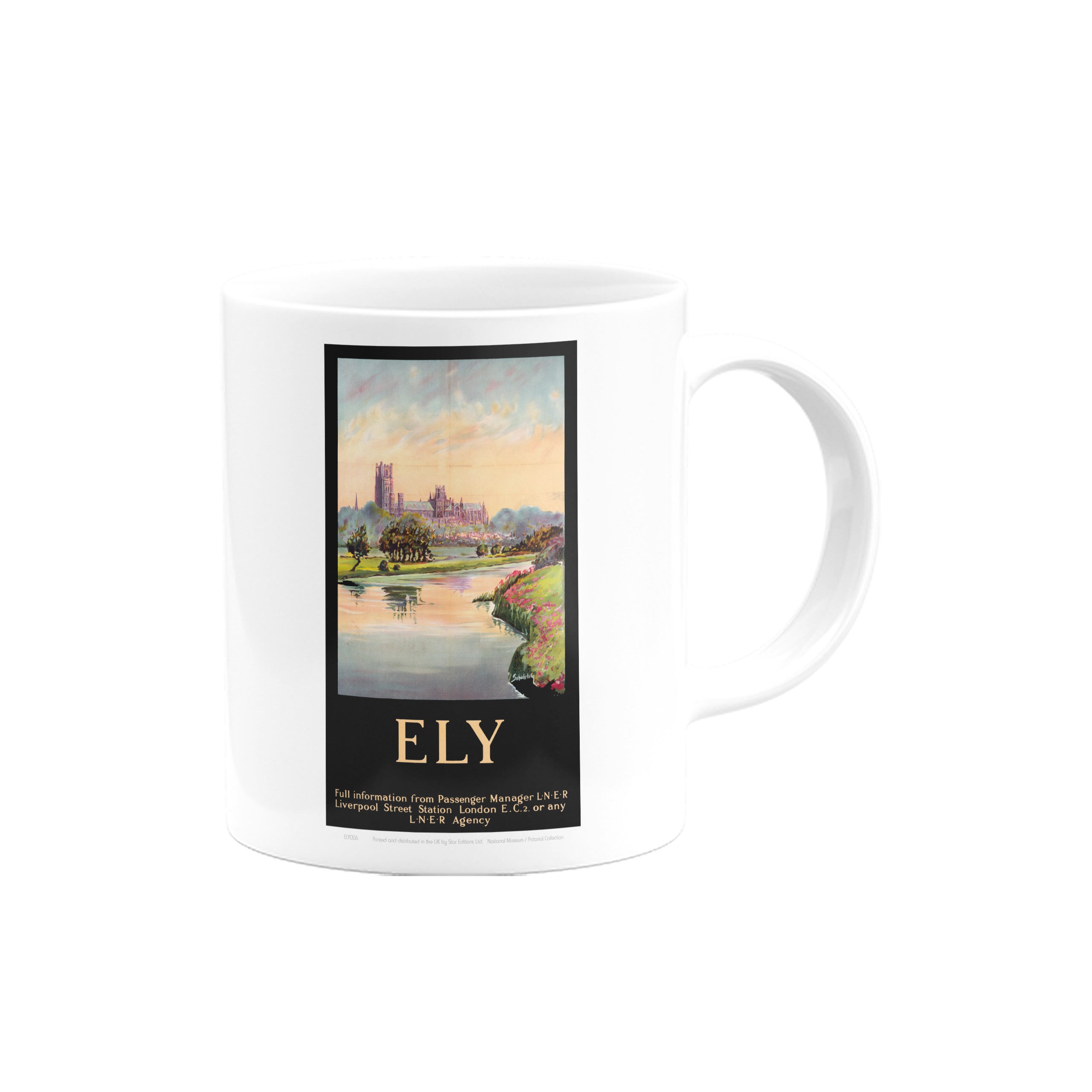 Ely Cathedral Dark Frame Mug – Railway Posters