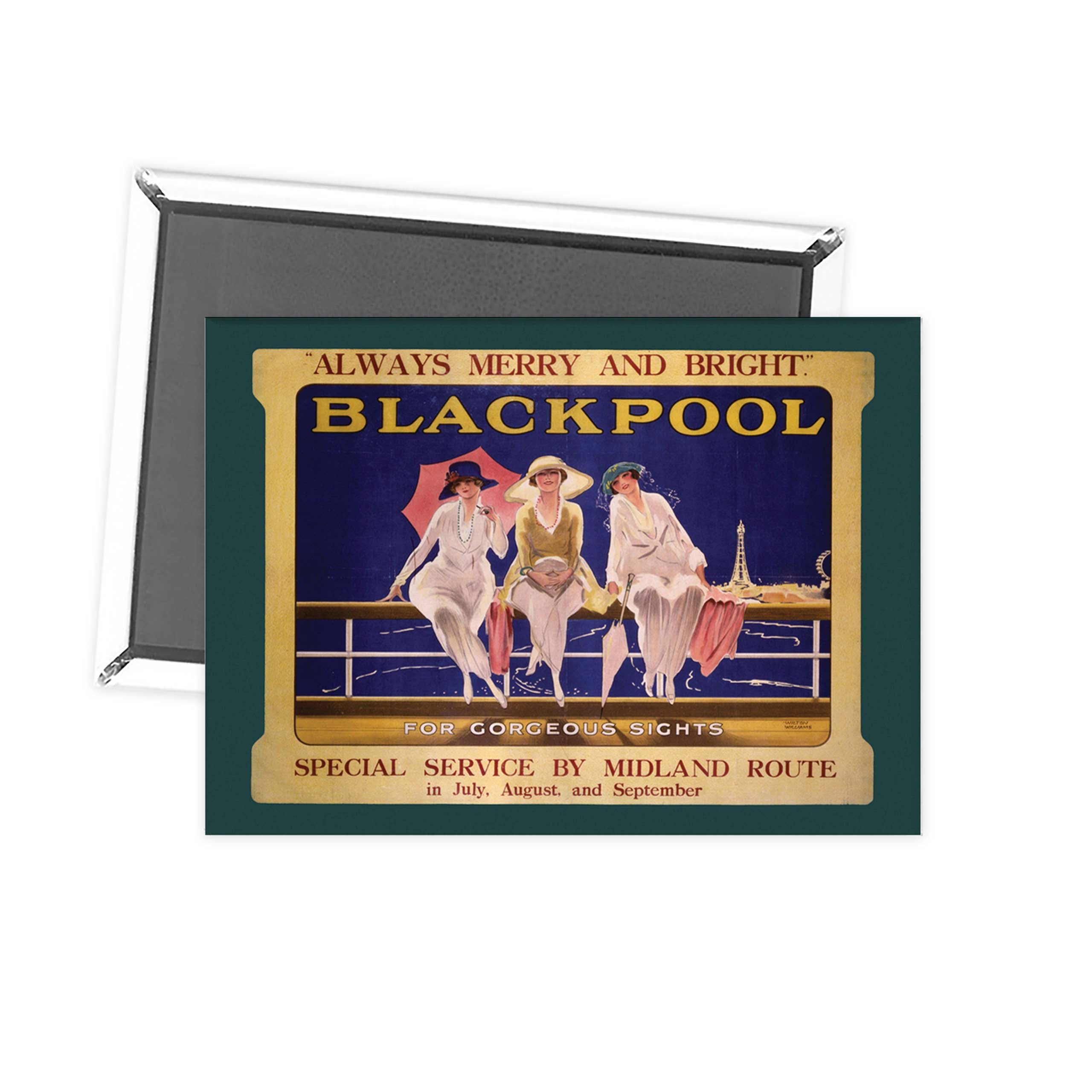 Blackpool Three Ladies Magnet – Railway Posters