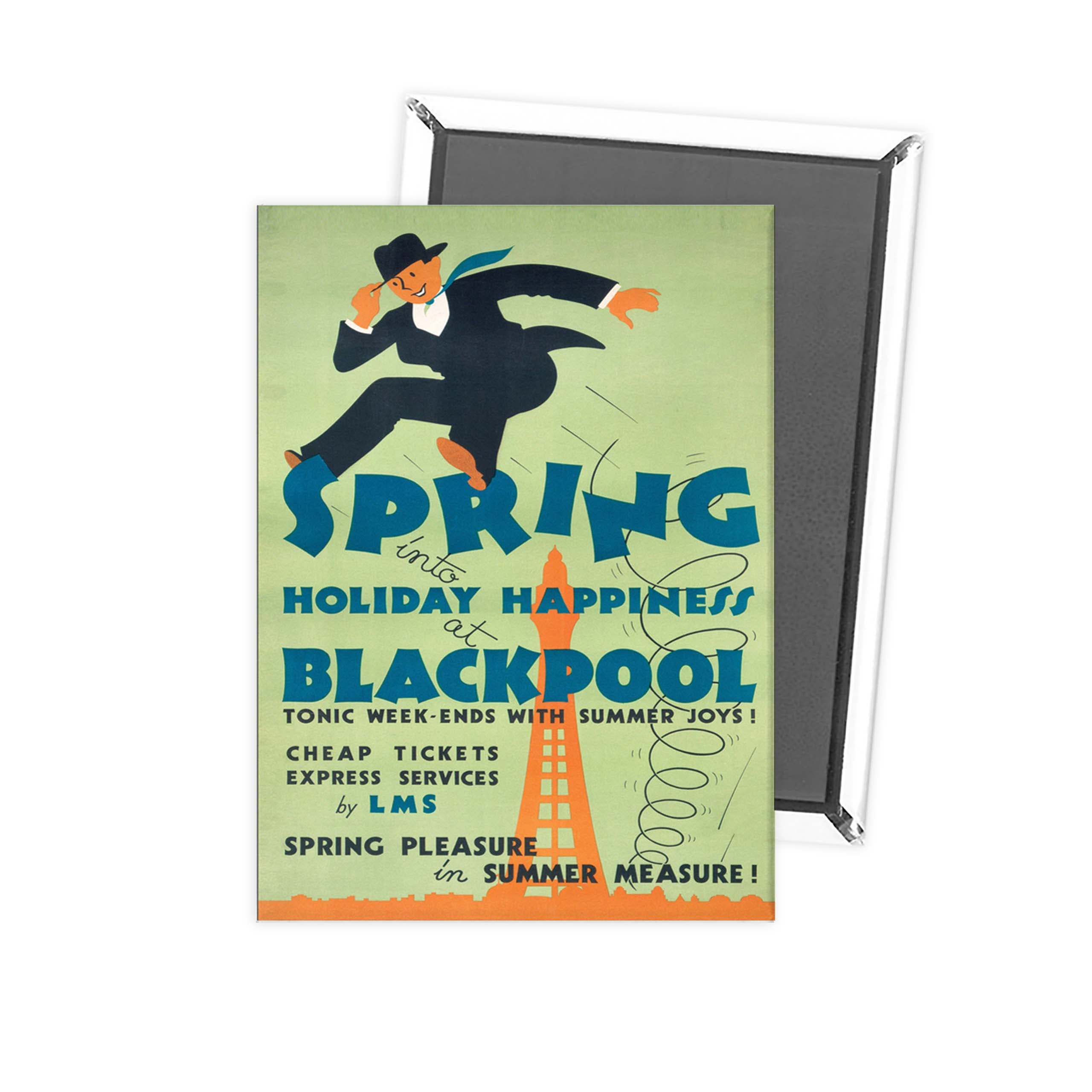 Blackpool, Holiday Happiness Magnet – Railway Posters
