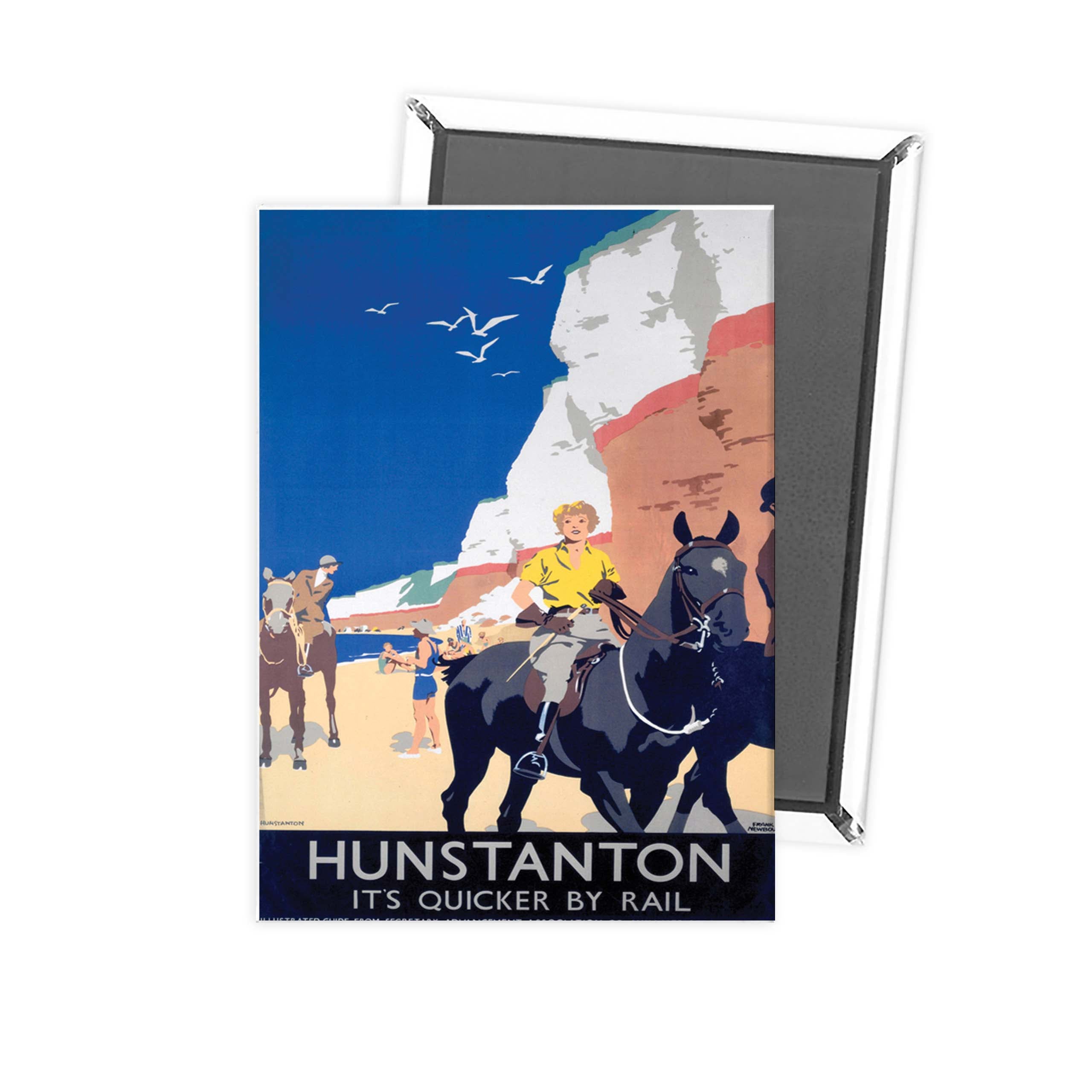 Hunstanton Woman on Horse Magnet – Railway Posters