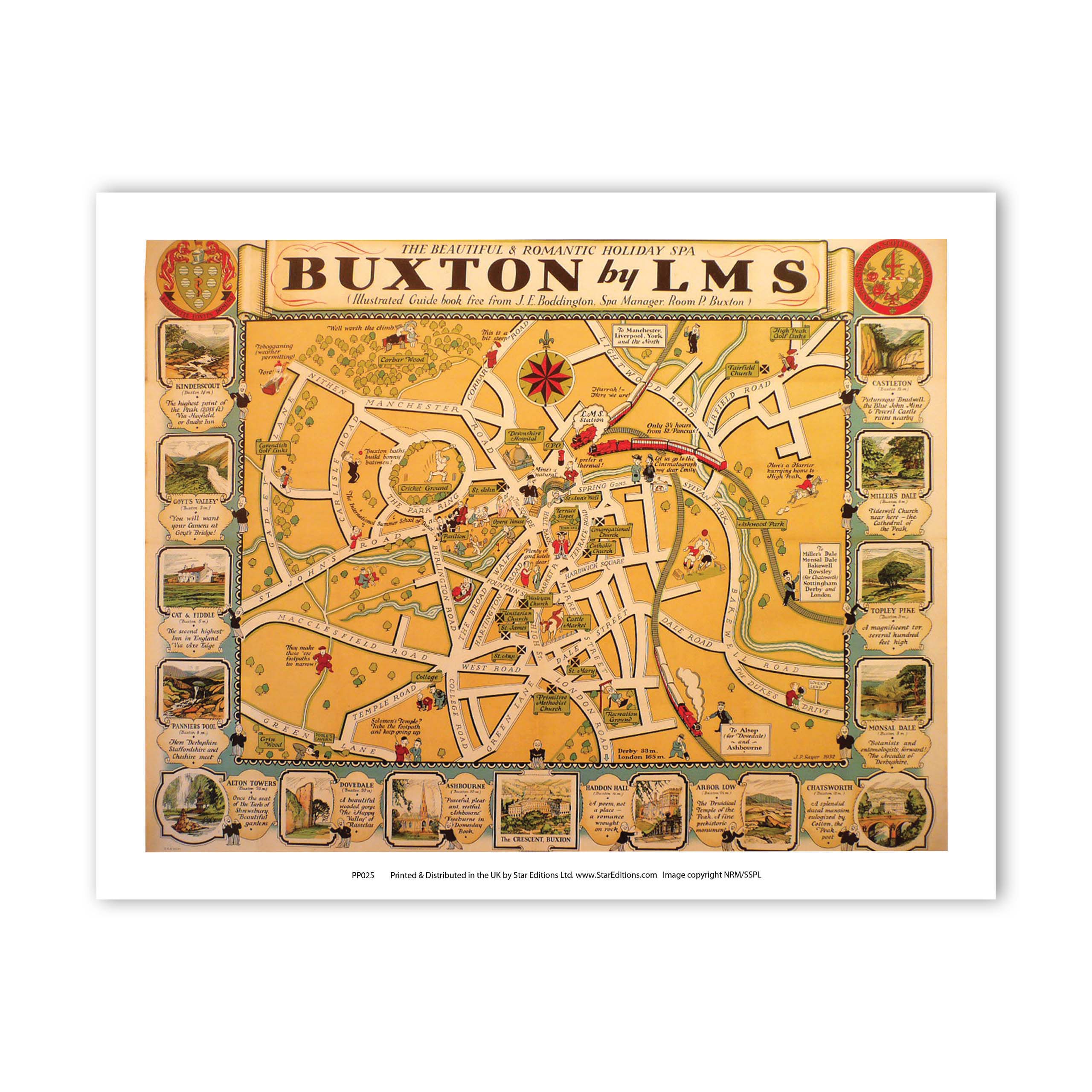 Buxton, The Beautiful and Romantic Holiday Spa Art Print – Railway Posters