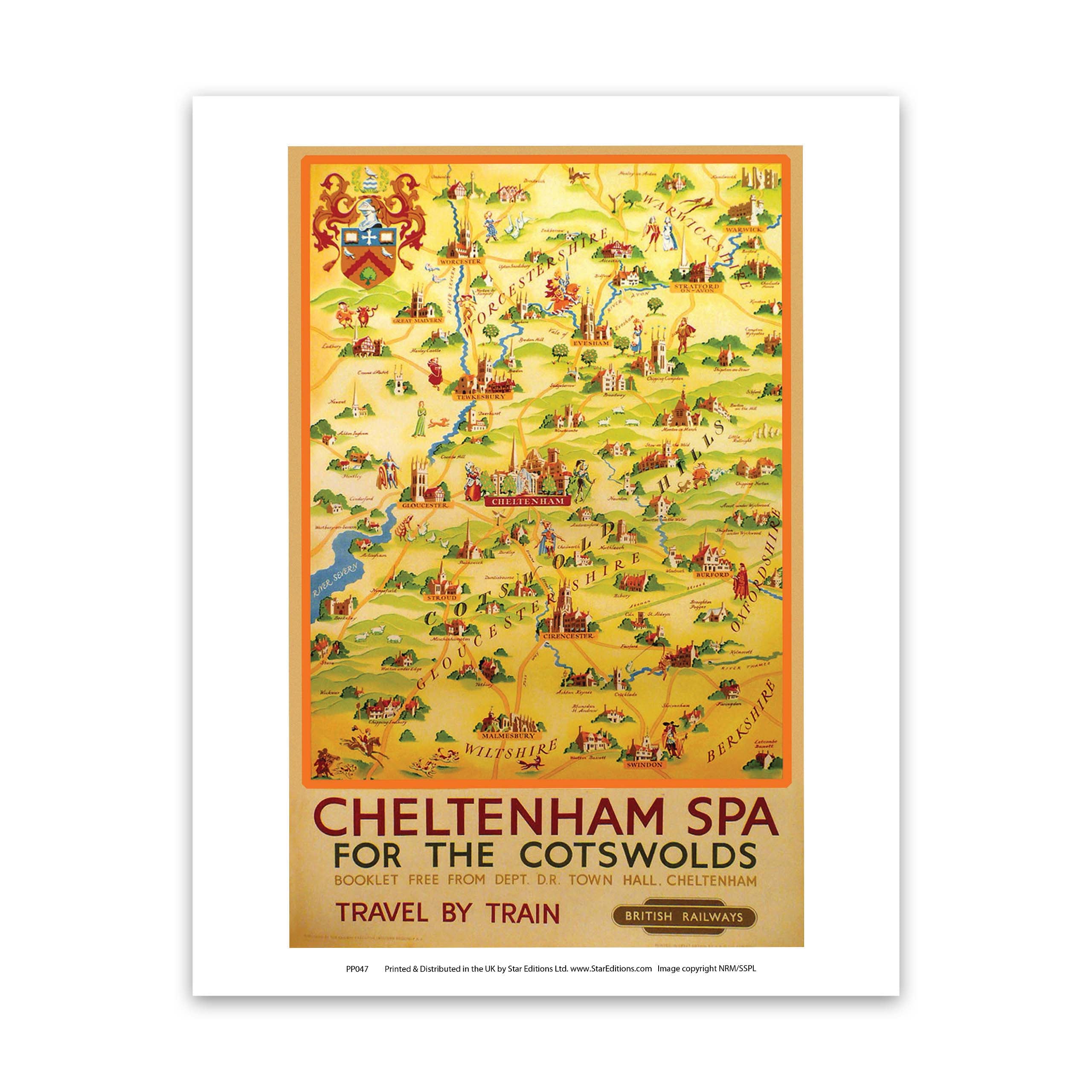 Cheltenham Spa for the Cotswolds Art Print – Railway Posters