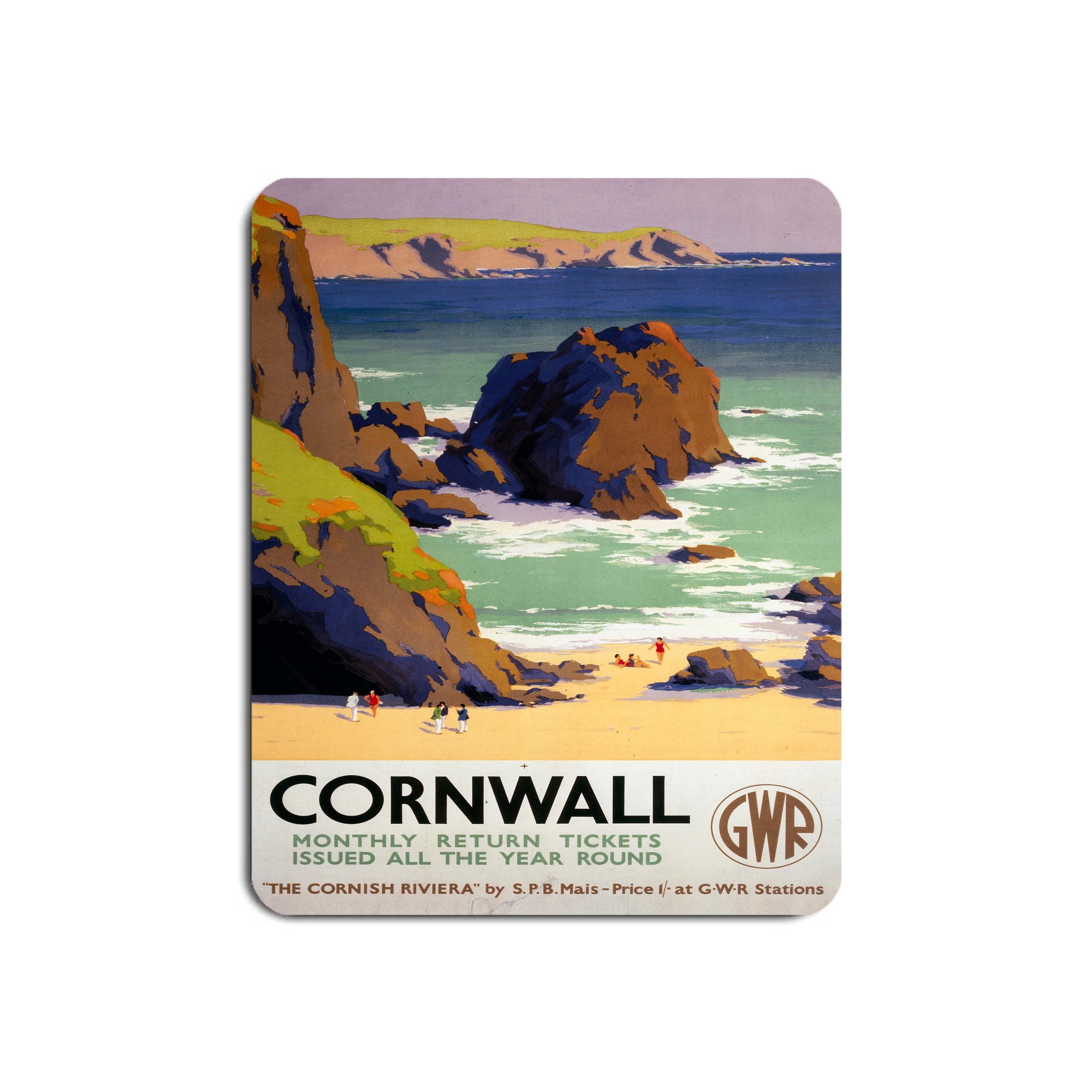 Cornwall - The Cornish Riviera - Mouse Mat – Railway Posters