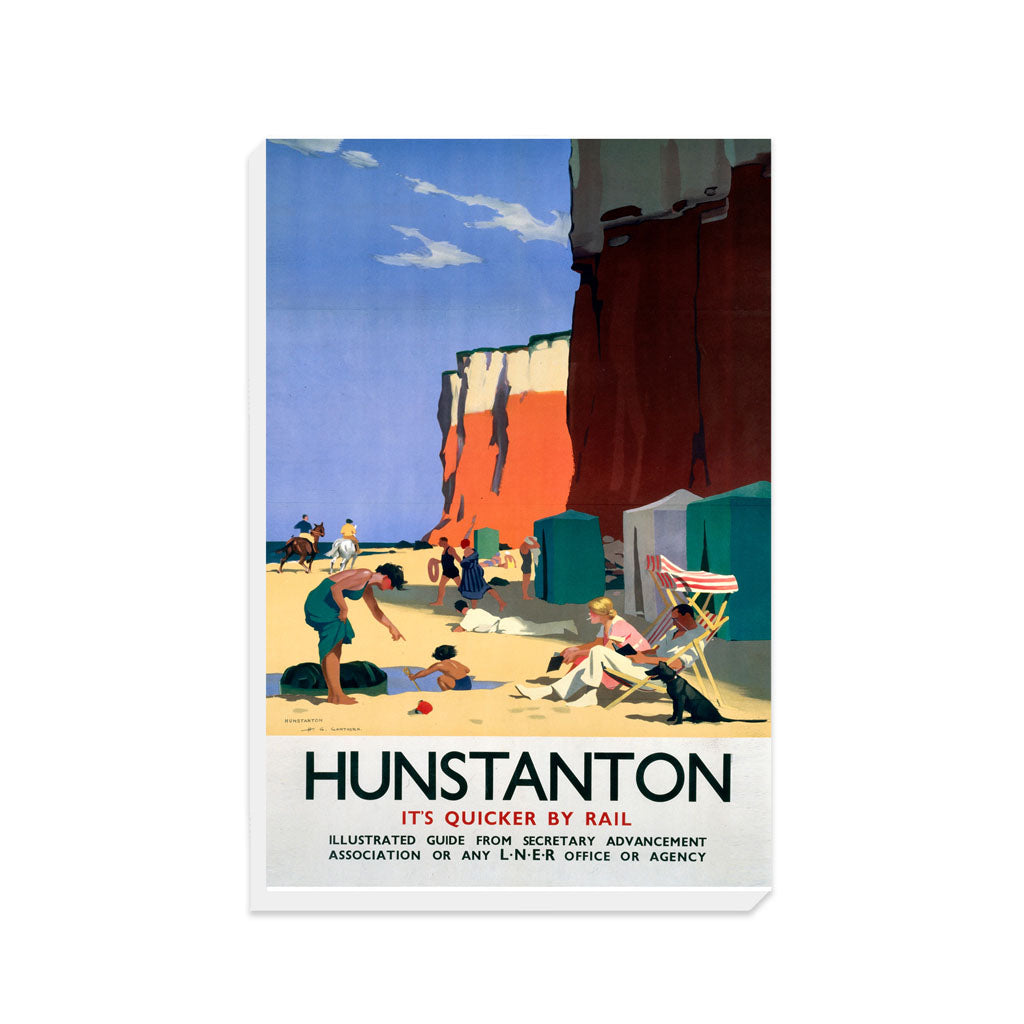 Hunstanton Beach - Canvas – Railway Posters