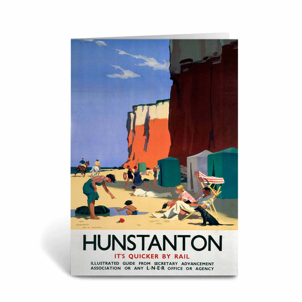 Hunstanton Beach Greeting Card – Railway Posters