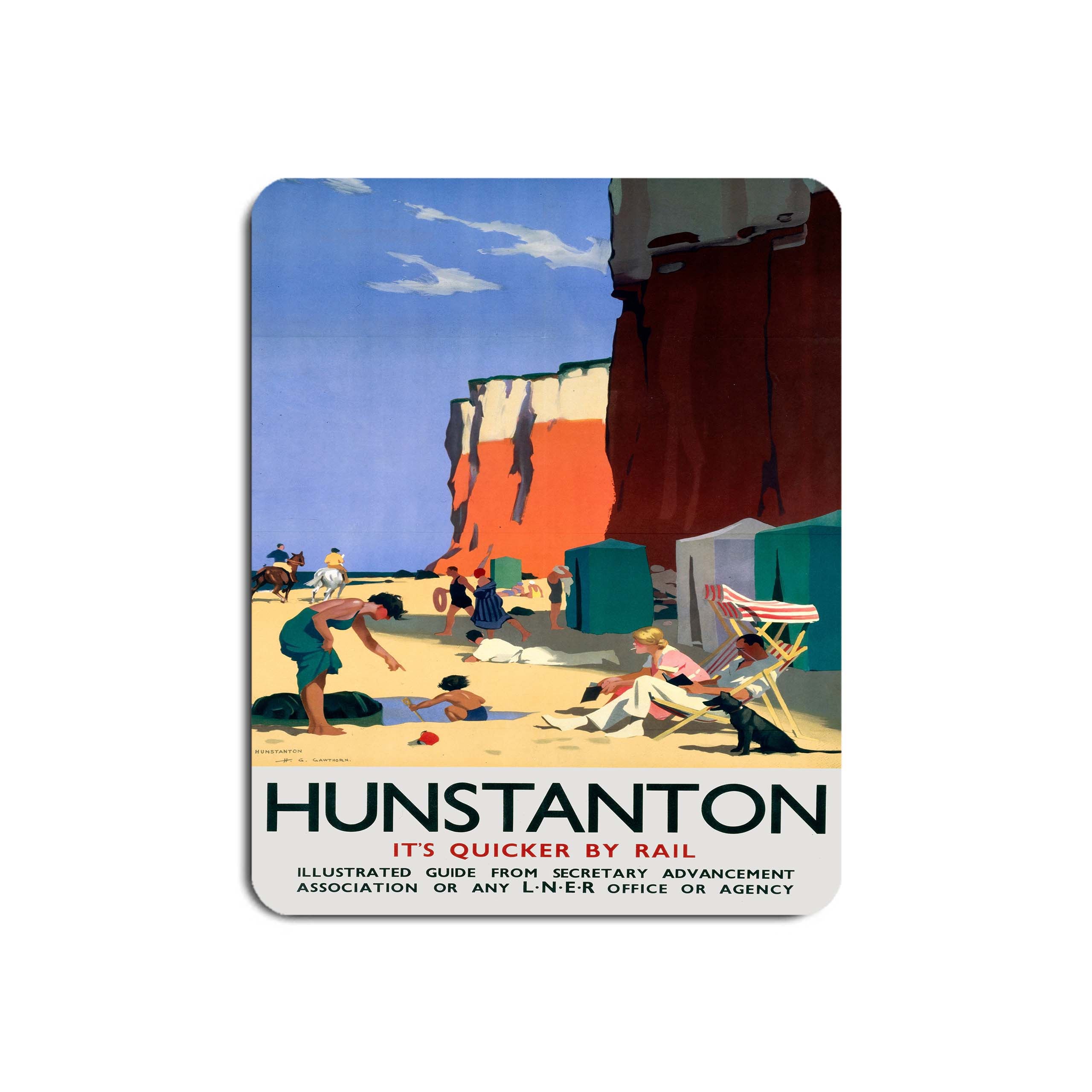 Hunstanton Beach - Mouse Mat – Railway Posters