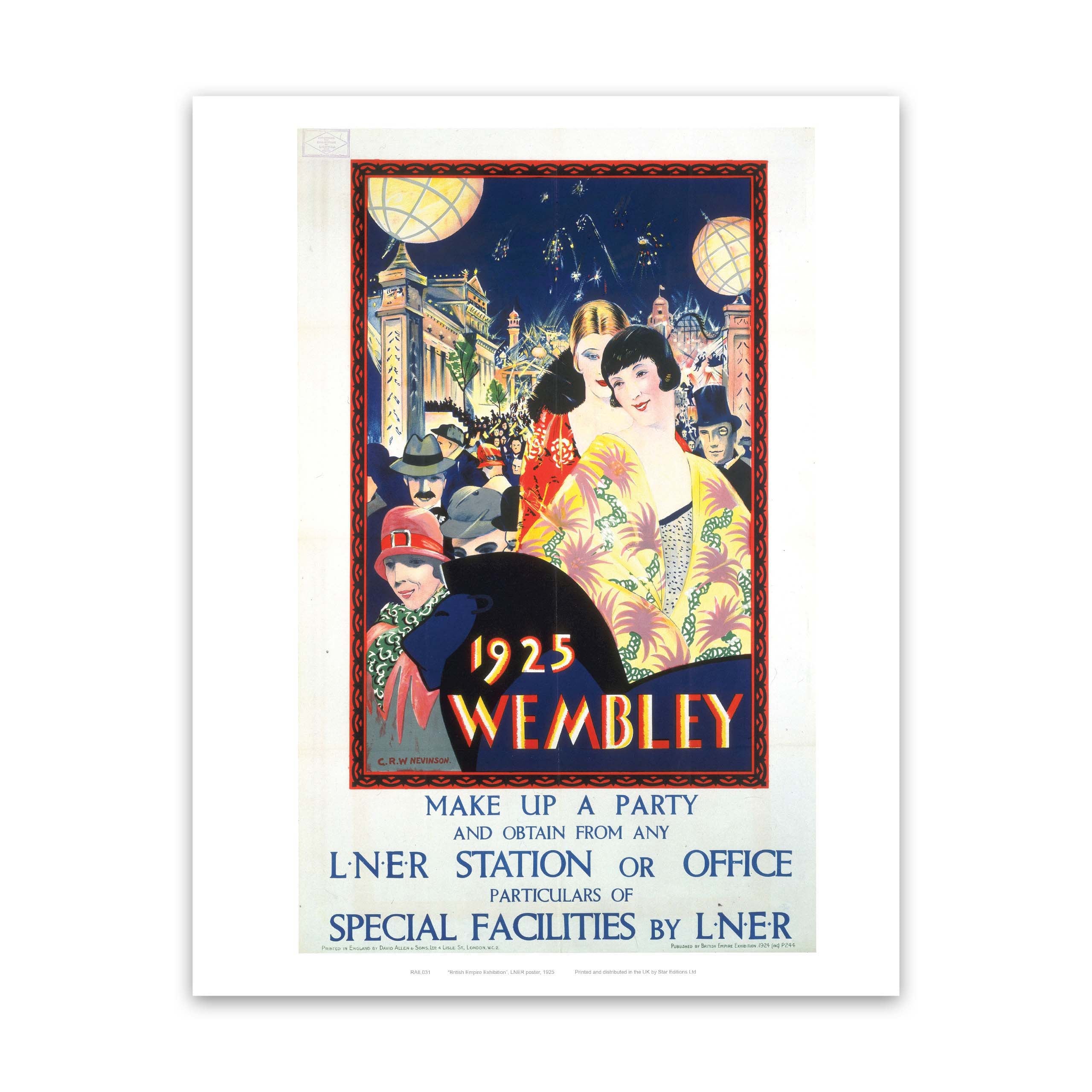 Wembley, 1925 Art Print – Railway Posters