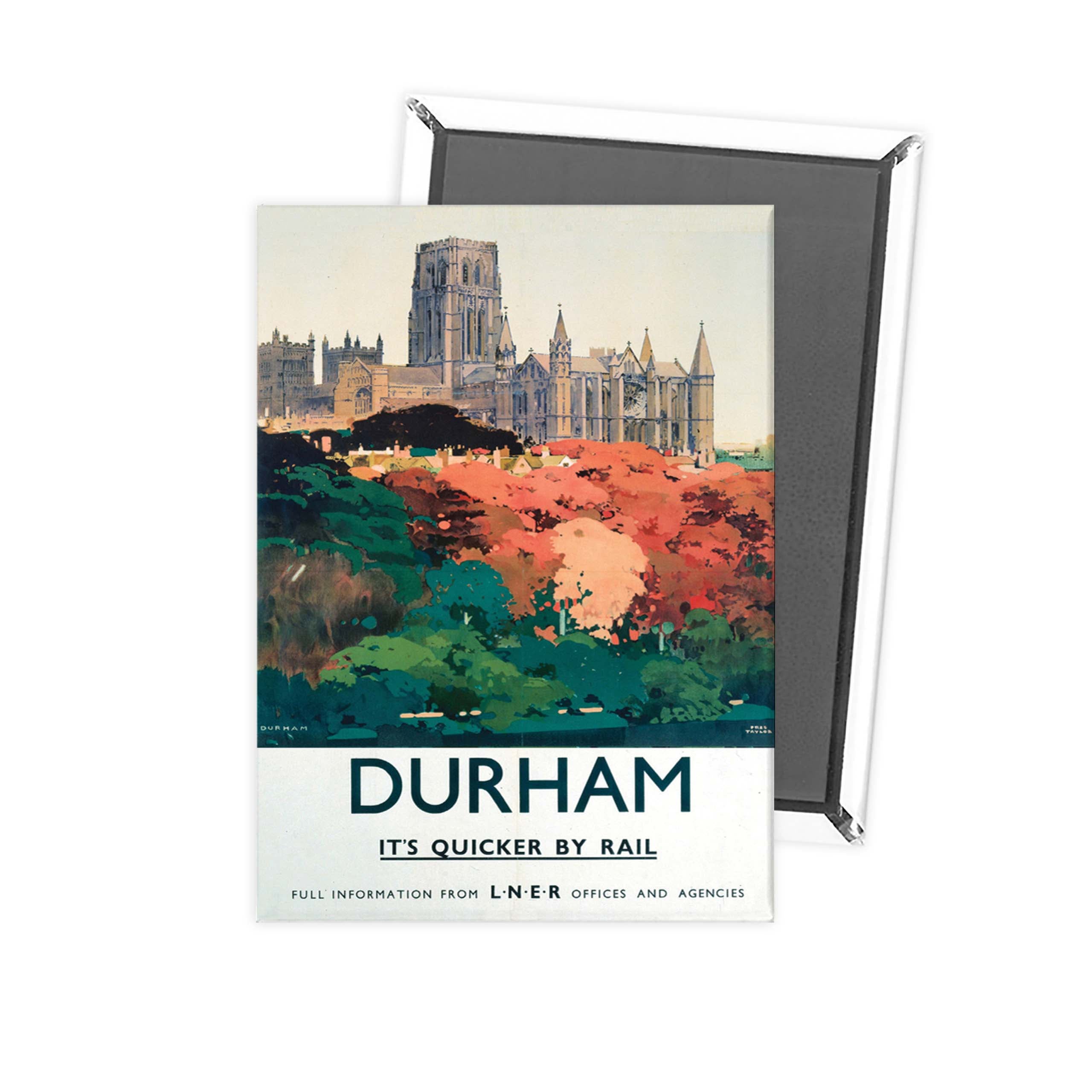 Durham - Trees and Cathedral Magnet – Railway Posters