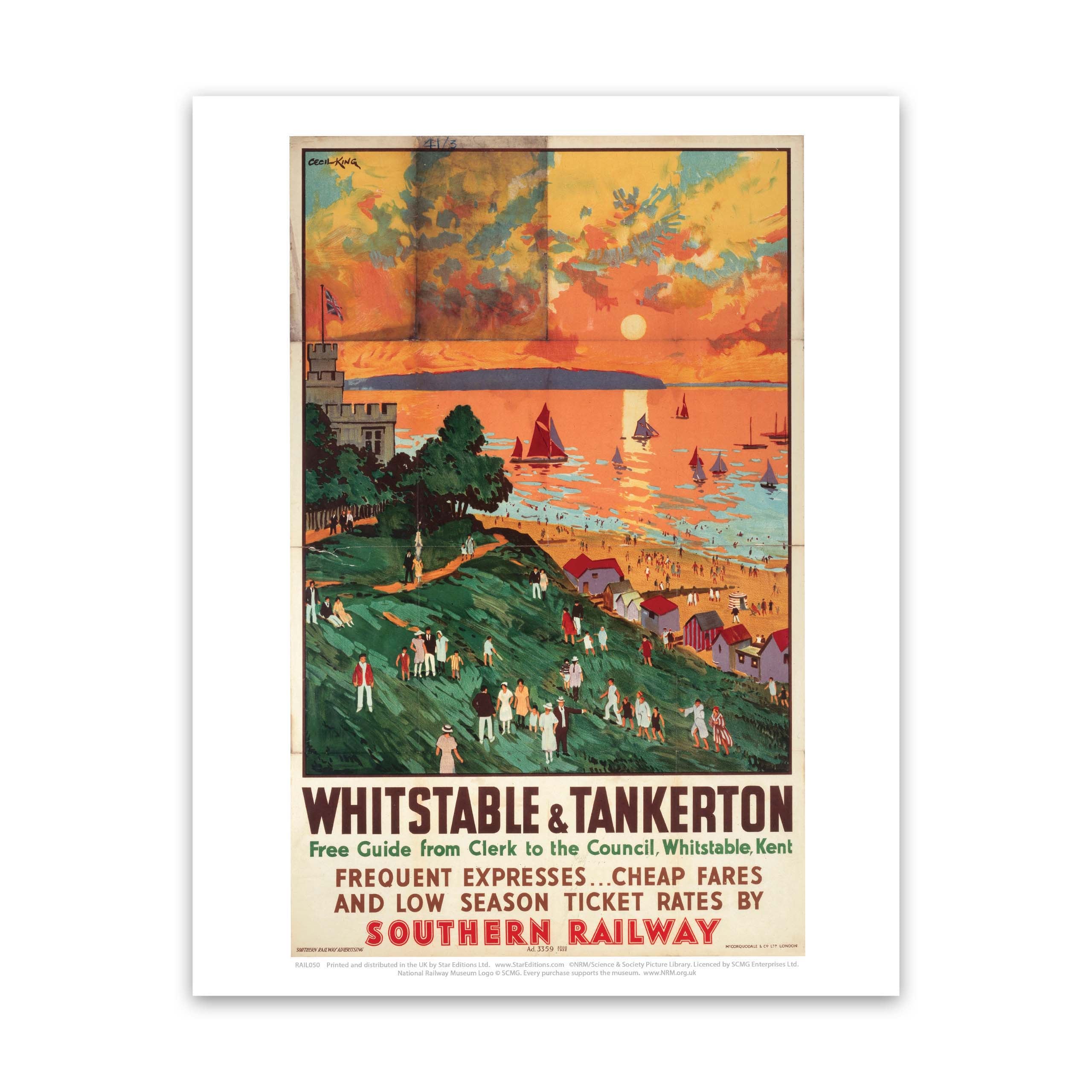 Whitstable and Tankerton Art Print – Railway Posters