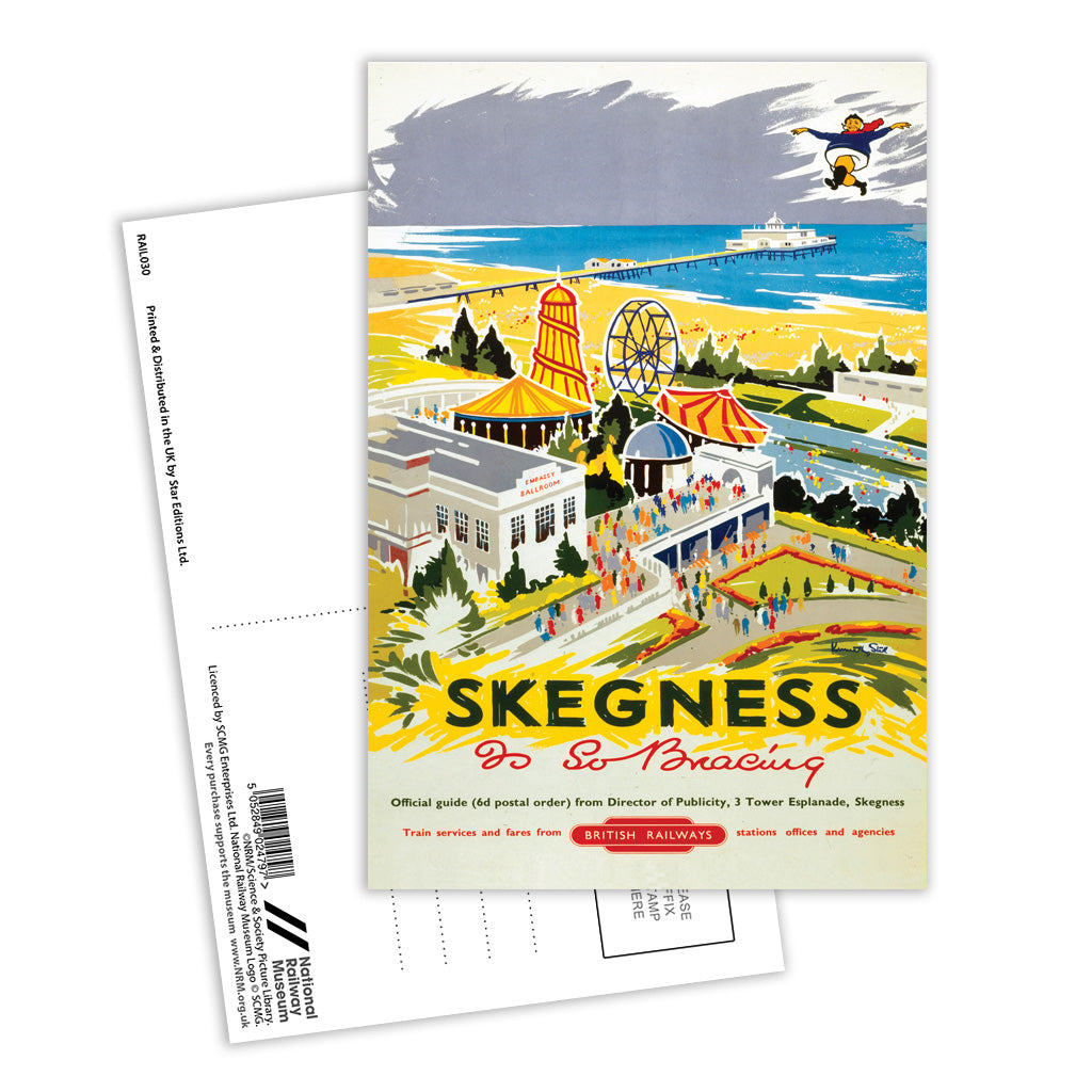 Skegness is so Bracing Postcard Pack of 8 – Railway Posters
