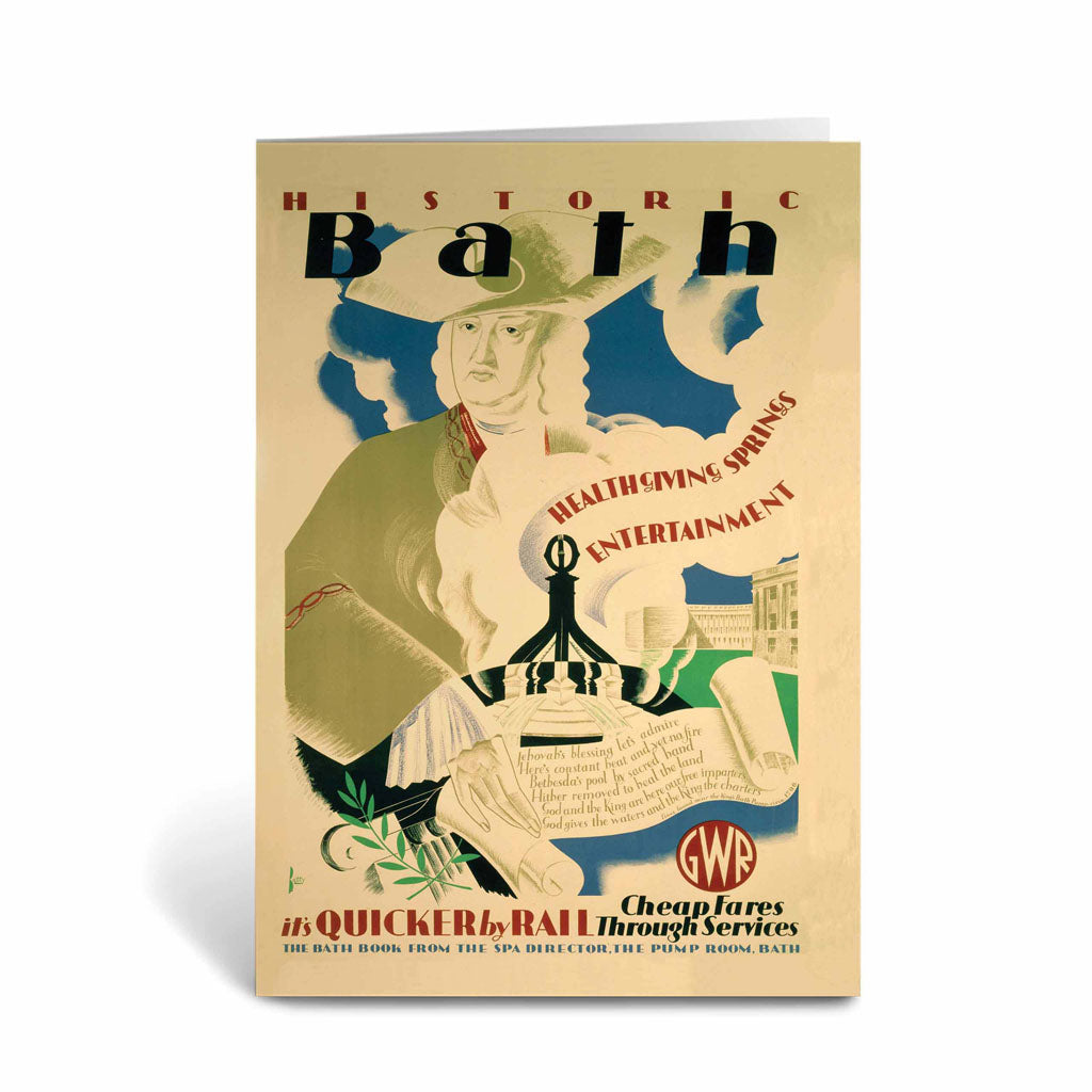 Historic Bath Greeting Card – Railway Posters