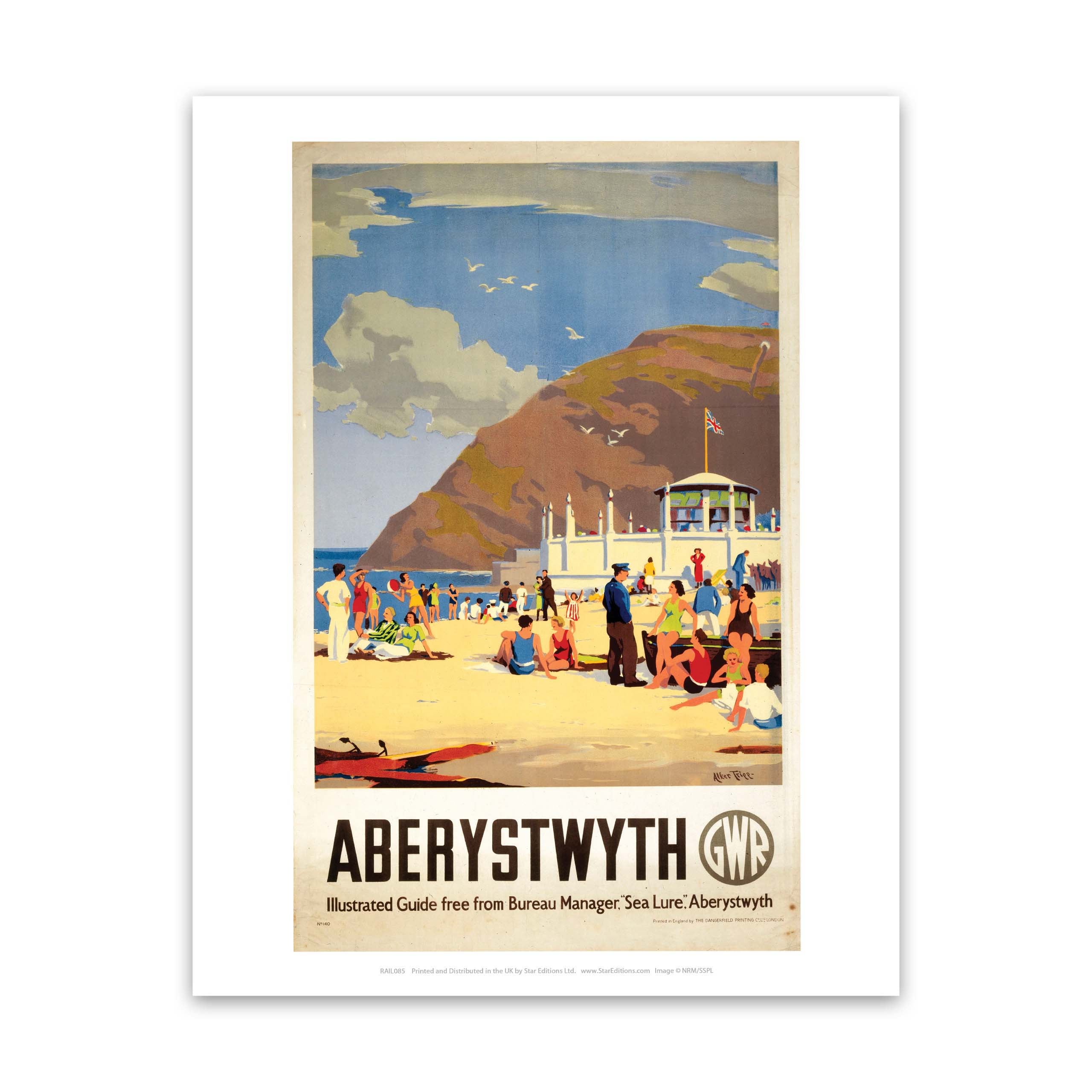 Aberystwyth Beach Art Print – Railway Posters