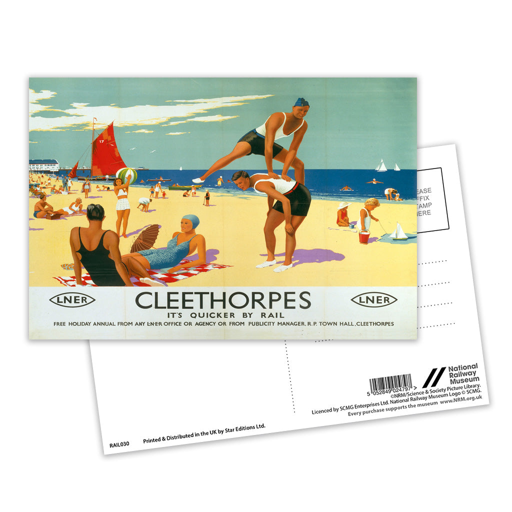 Cleethorpes - Beach Postcard Pack of 8 – Railway Posters
