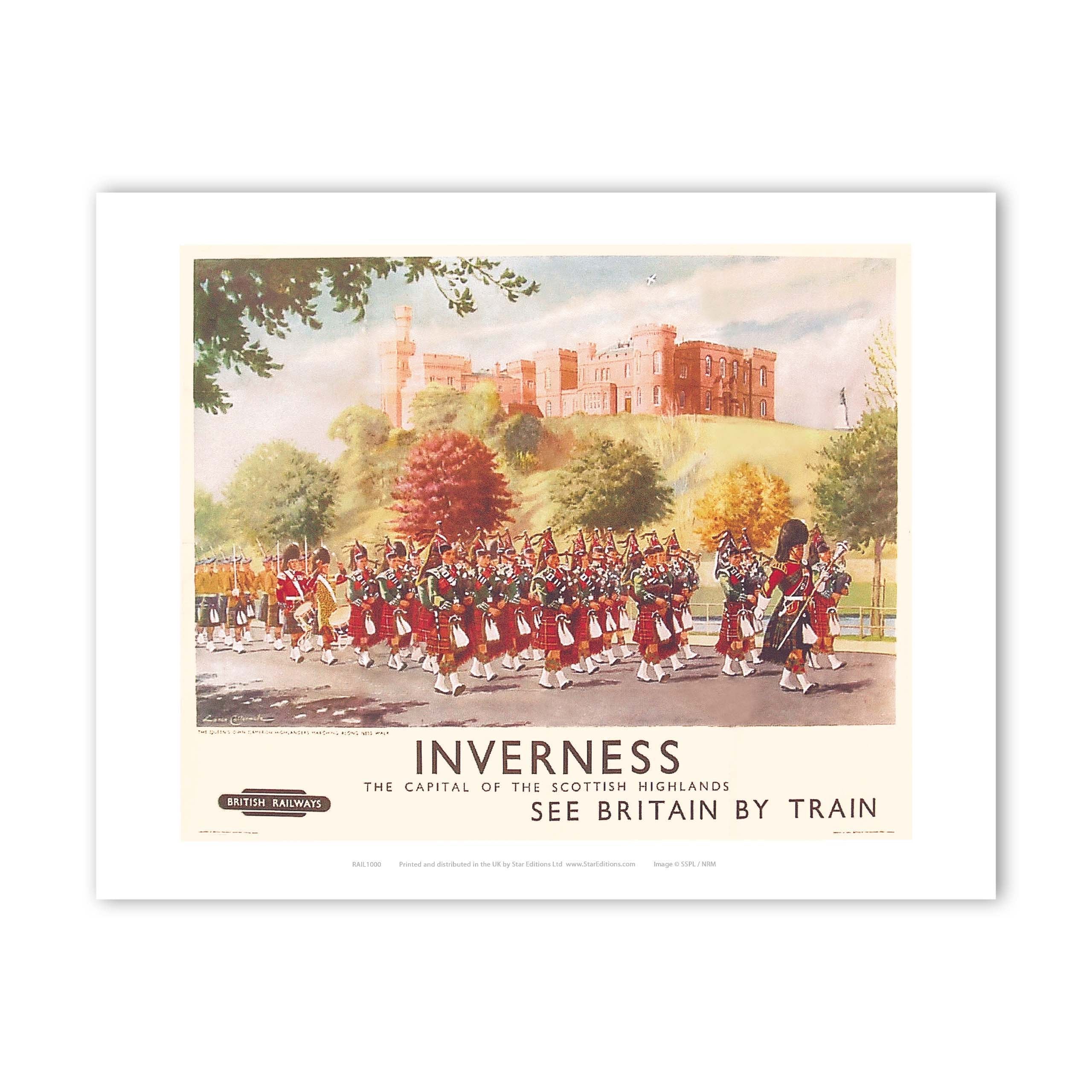 Inverness, Capital of the Scottish Highlands Art Print – Railway Posters