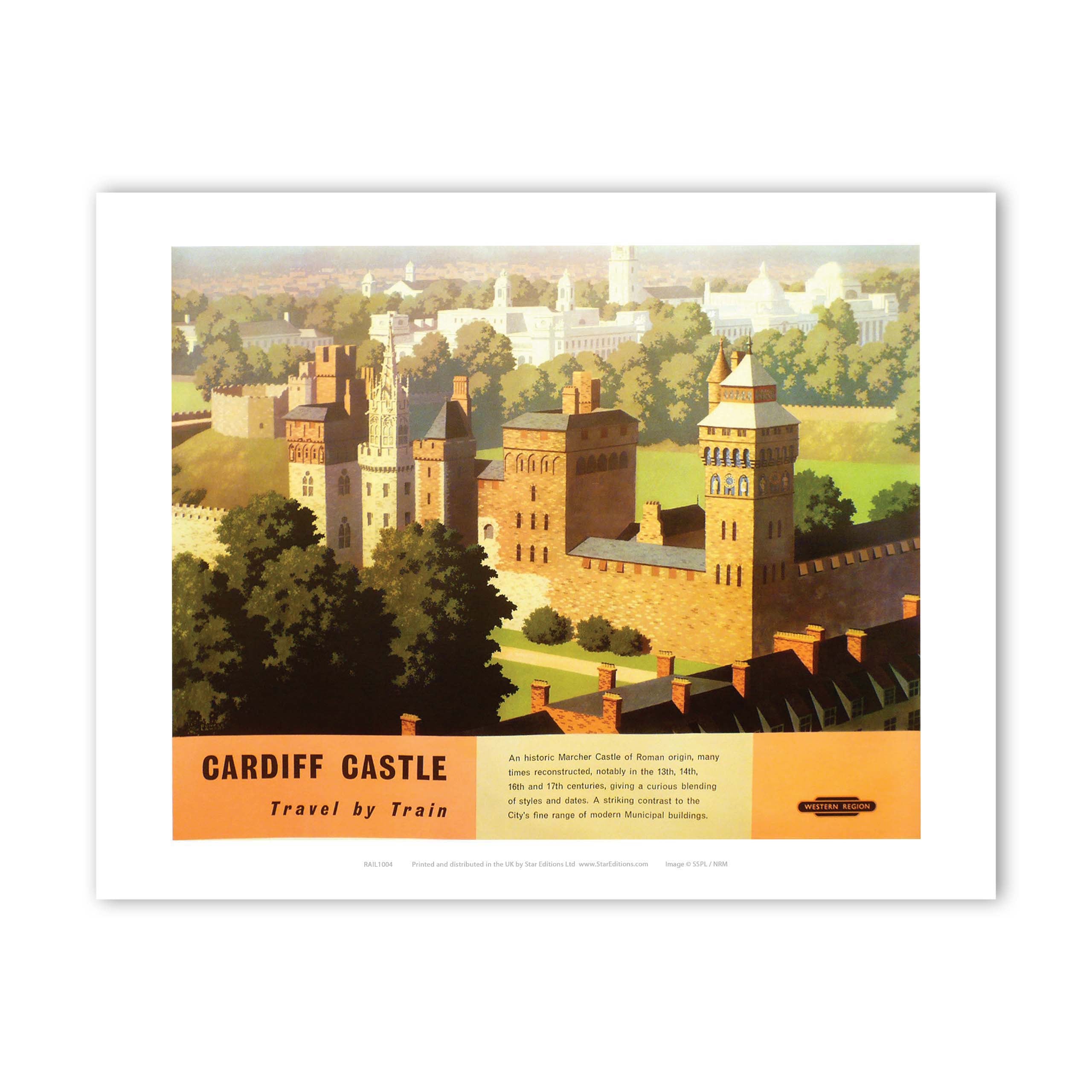 Cardiff Castle Art Print – Railway Posters