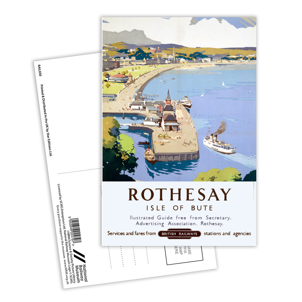 Rothesay, Isle of Bute Postcard Pack of 8 – Railway Posters