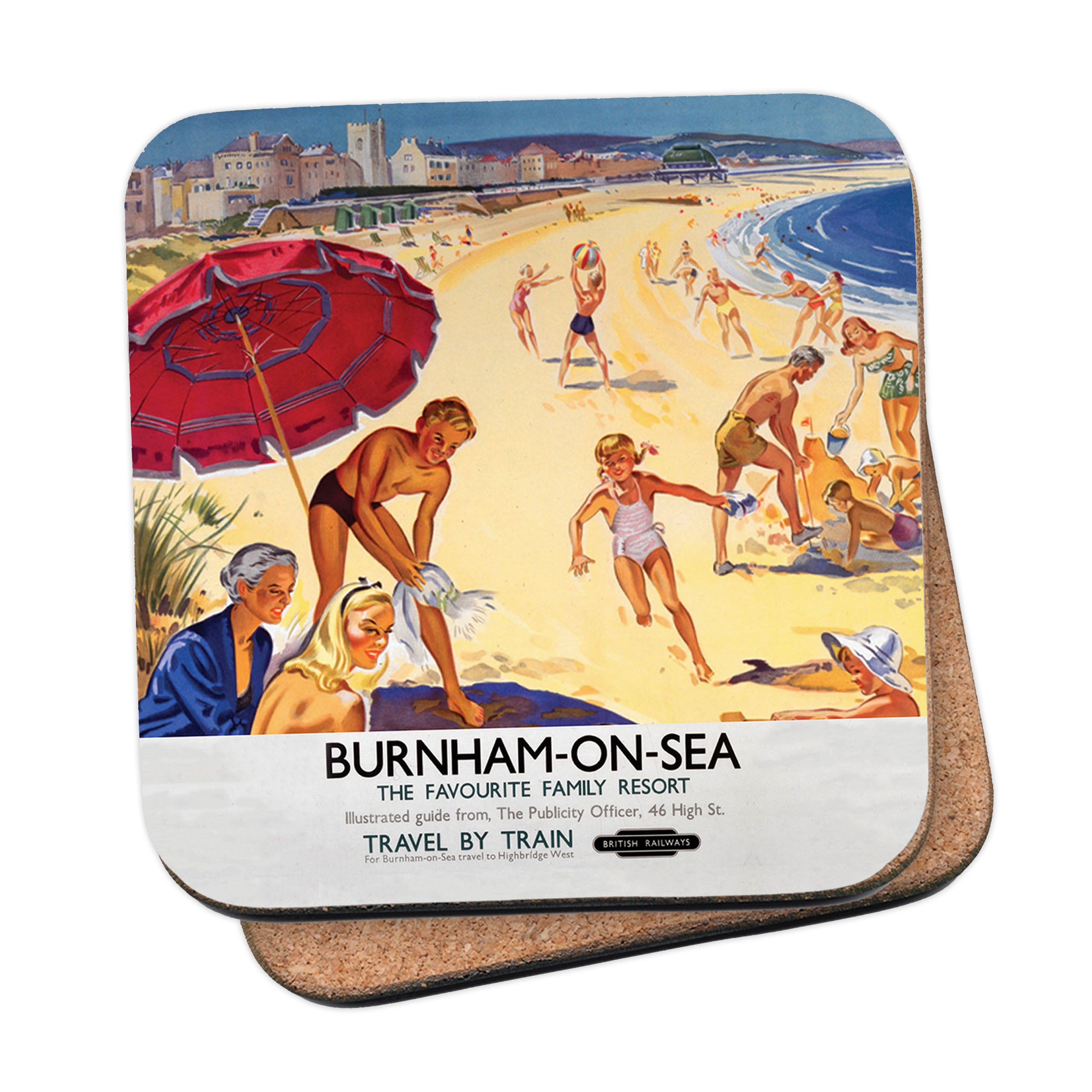 Burnham-on-Se, The Favorite Family Resort Coaster – Railway Posters