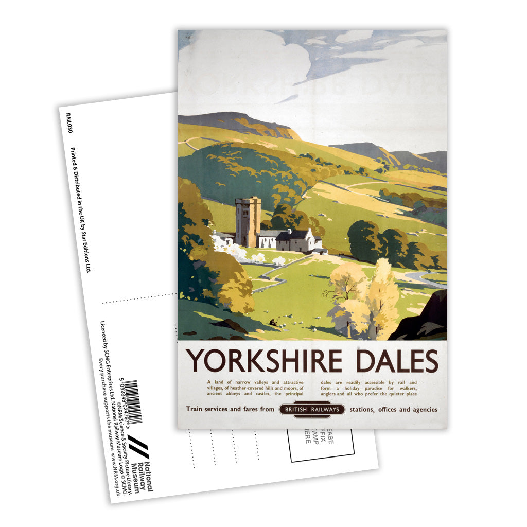 Yorkshire Dales Postcard Pack of 8 – Railway Posters