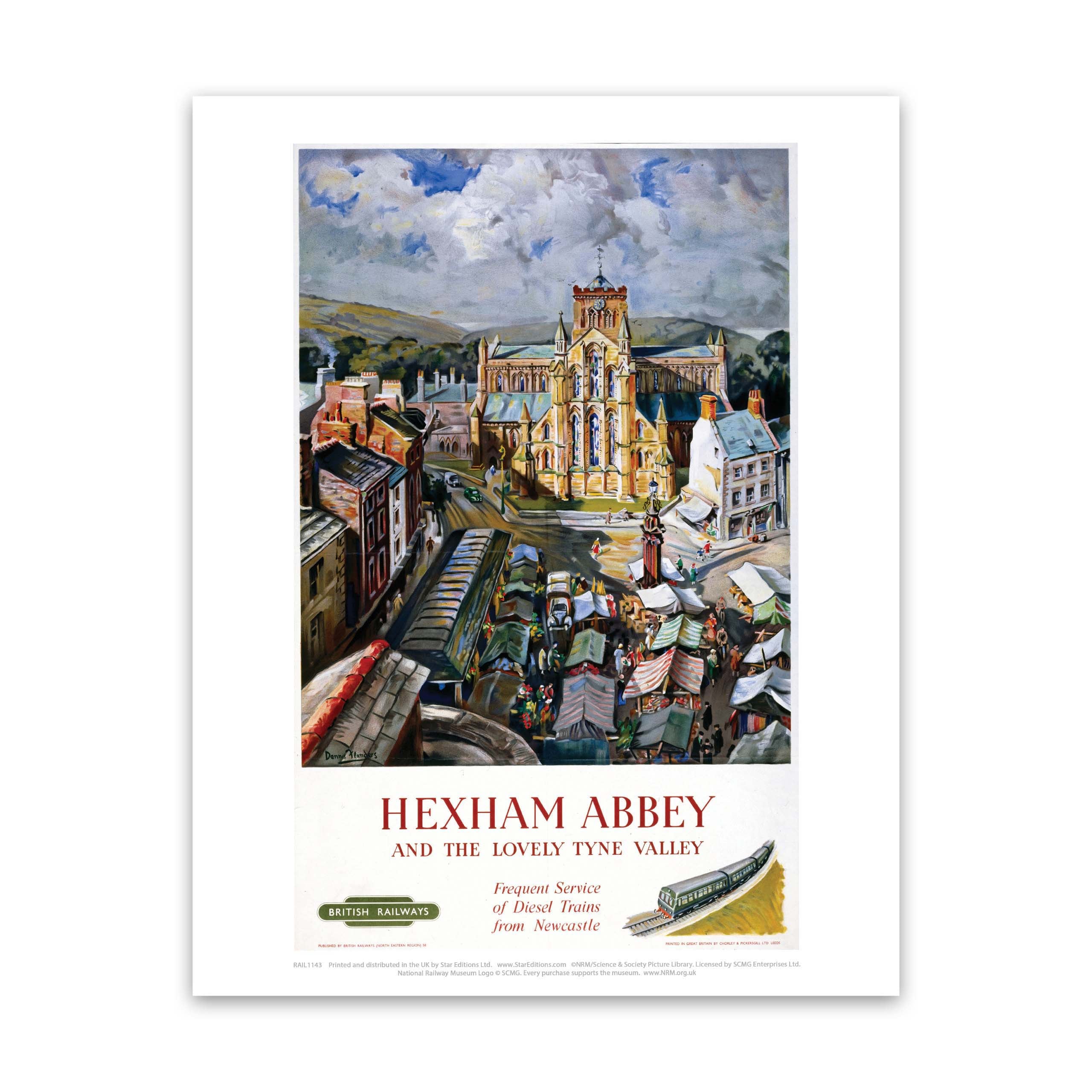 Hexham Abbey and the Lovely Tyne Valley Art Print – Railway Posters