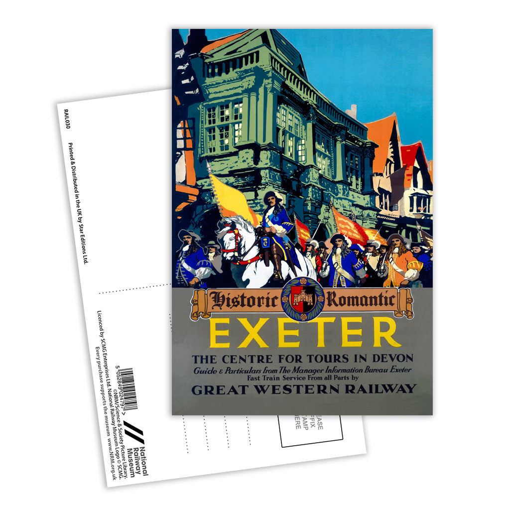 Exeter - Historic, Romantic Postcard Pack of 8 – Railway Posters