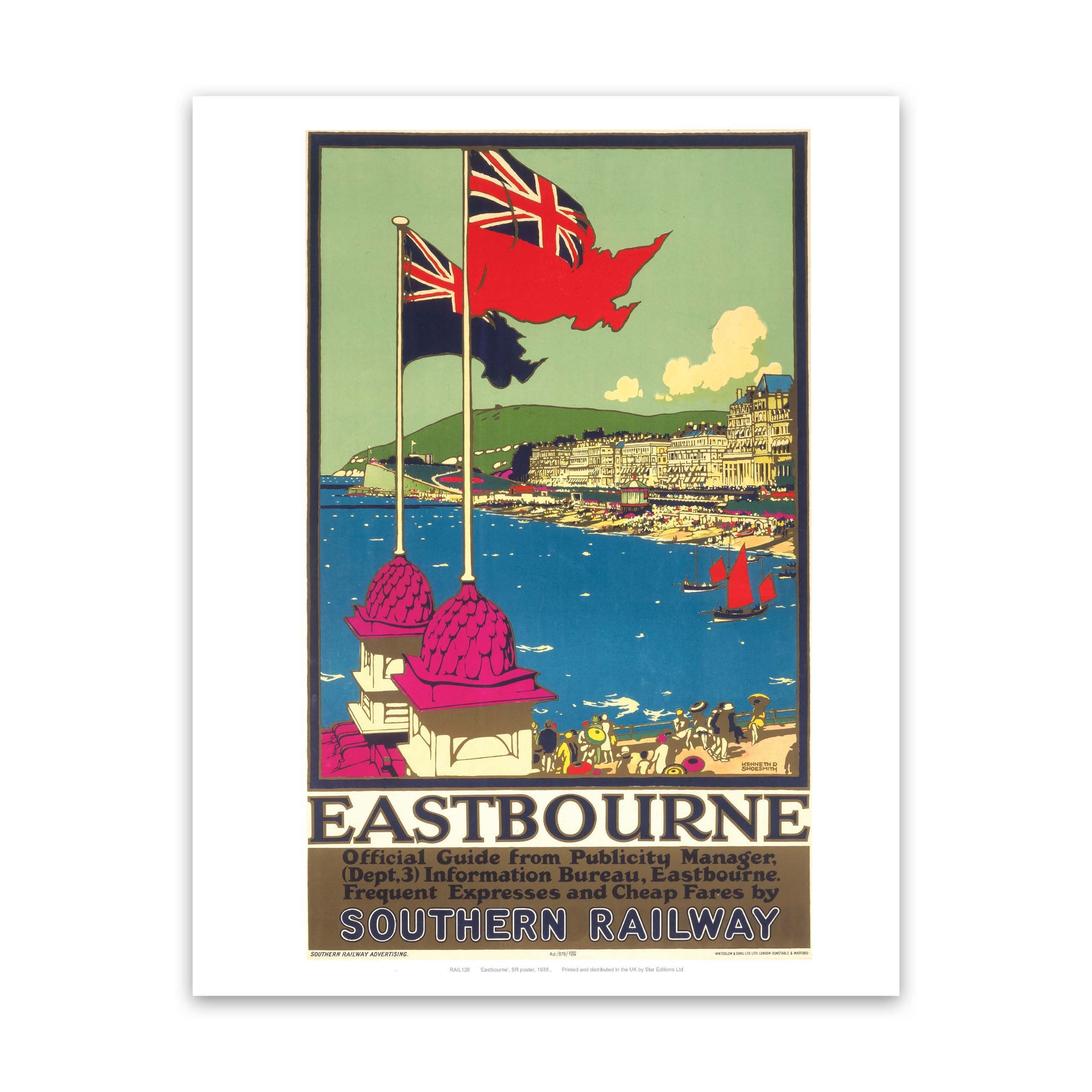Eastbourne, Southern Railways Art Print – Railway Posters