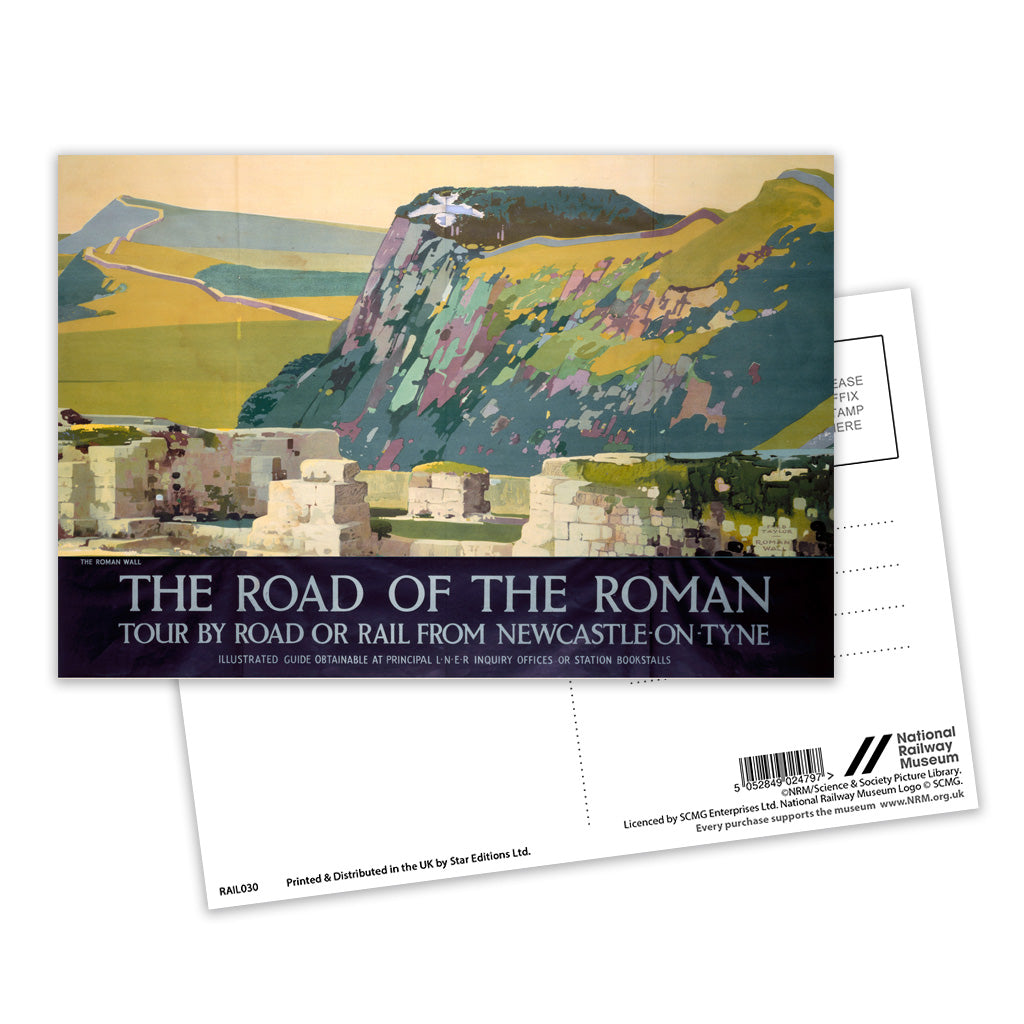 The Road Of The Roman Postcard Pack of 8 – Railway Posters
