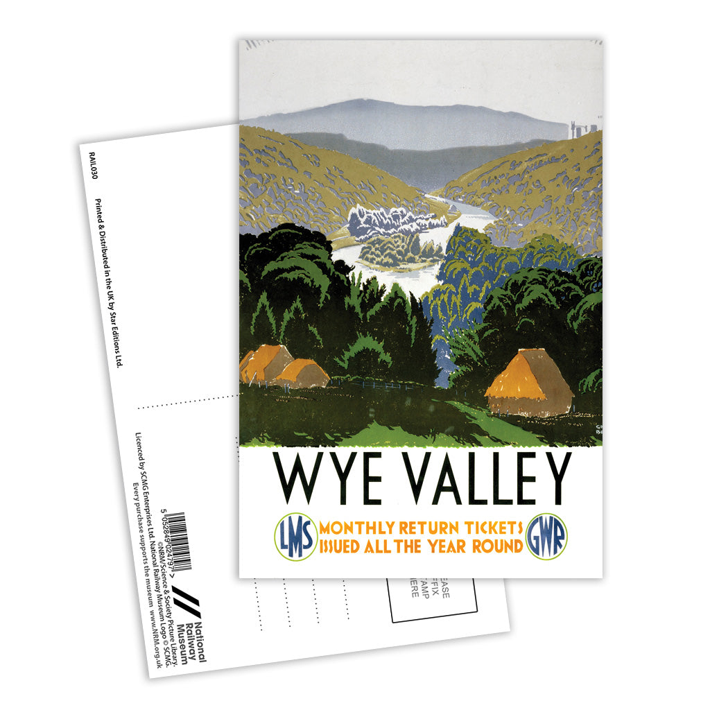 Wye Valley Postcard Pack of 8 – Railway Posters
