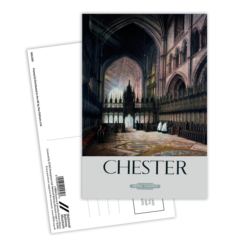 Chester Cathedral Postcard Pack of 8 – Railway Posters