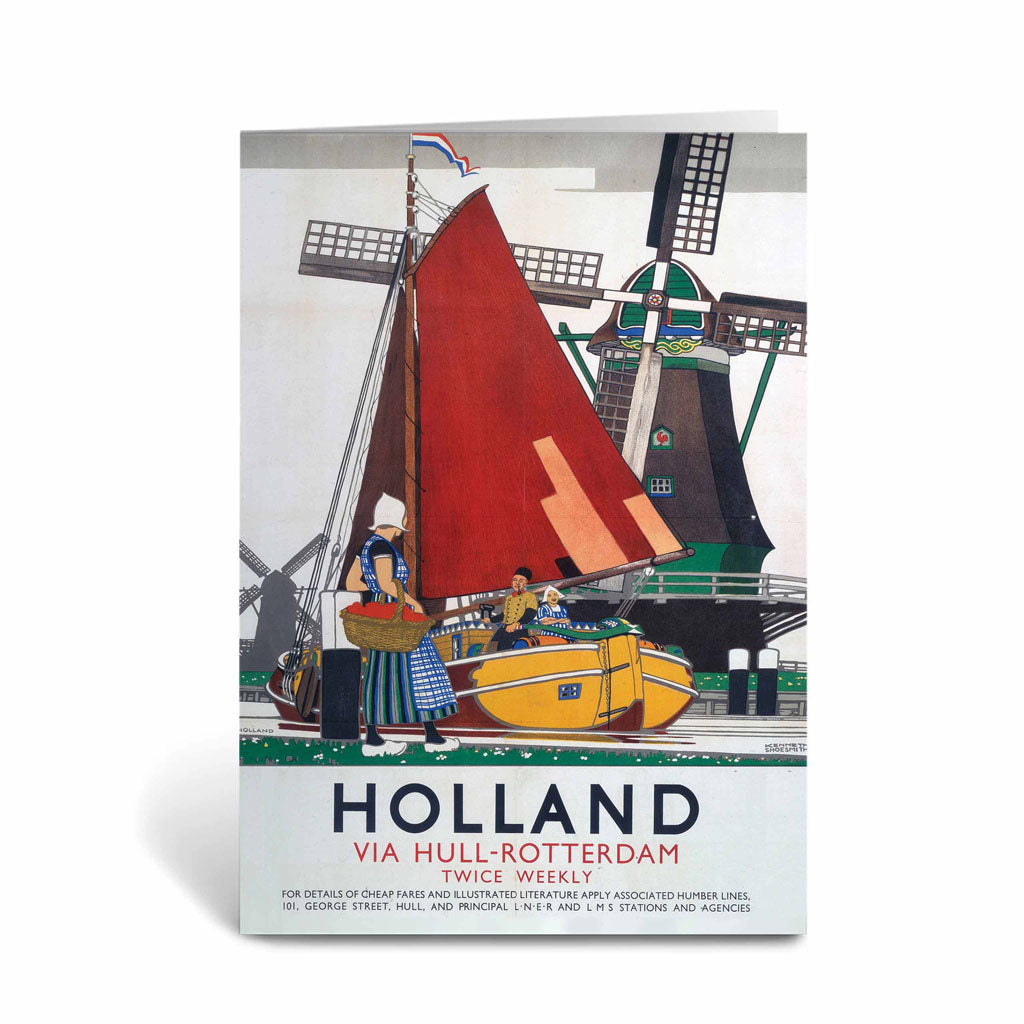Holland via Hull - Rotterdam Greeting Card – Railway Posters