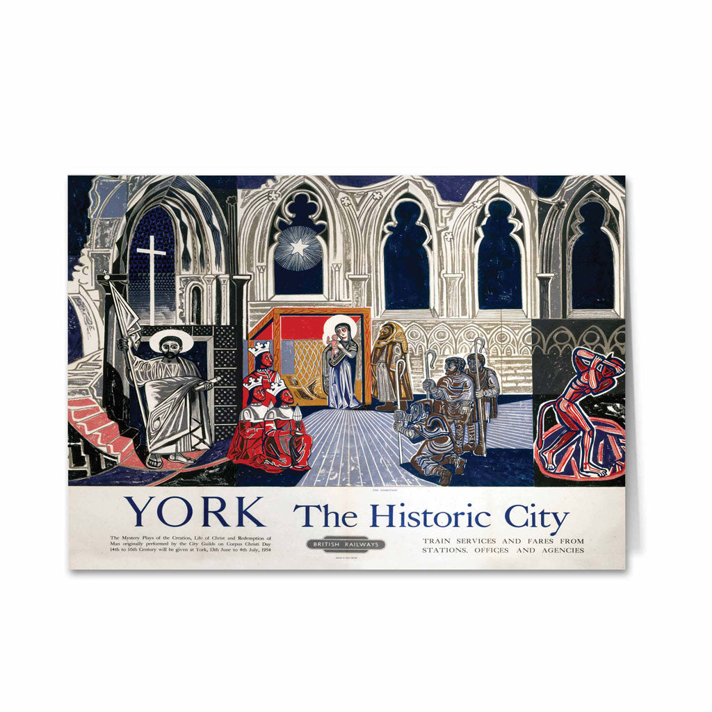 York, the Historic City Greeting Card – Railway Posters