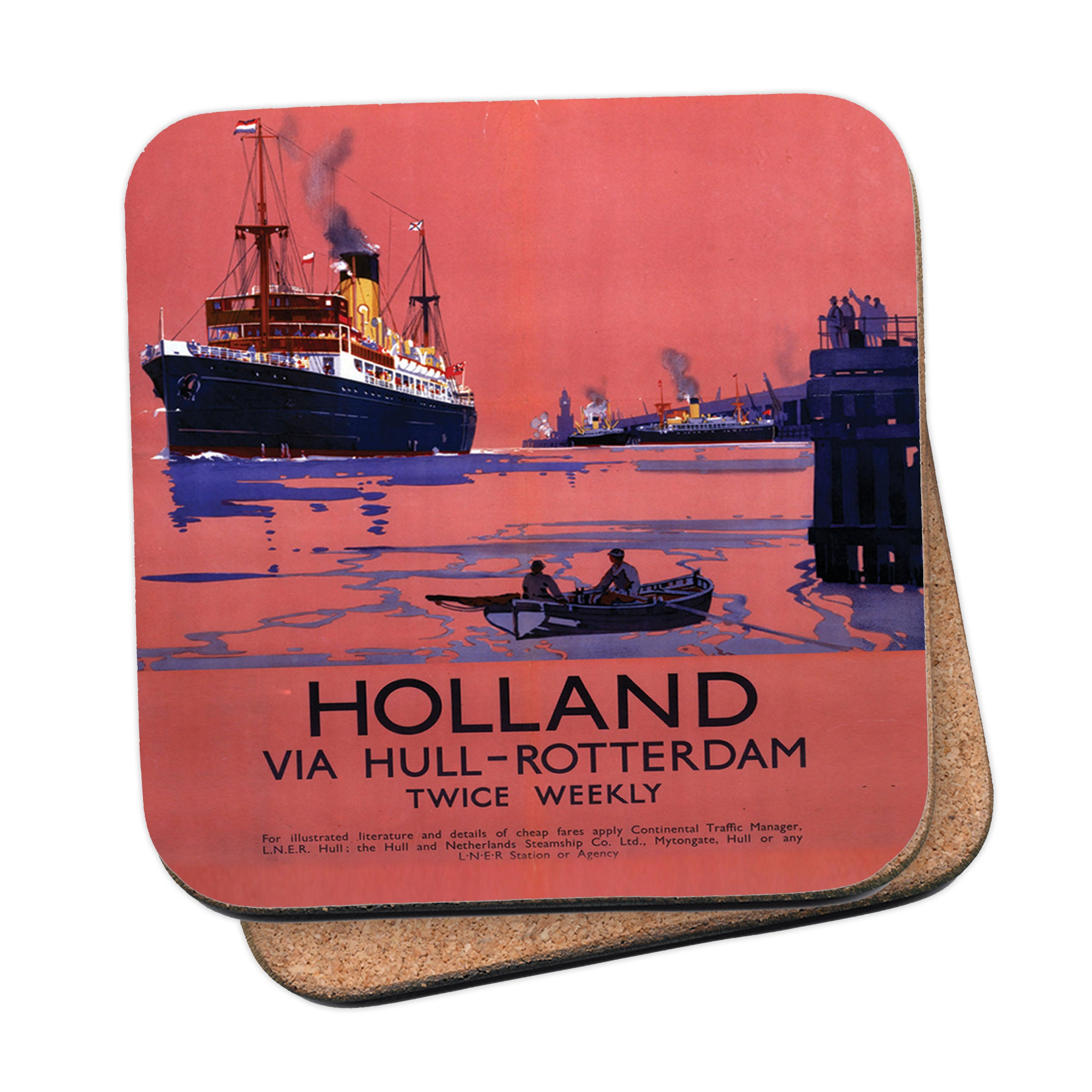 Holland via Hull - Rotterdam Coaster – Railway Posters