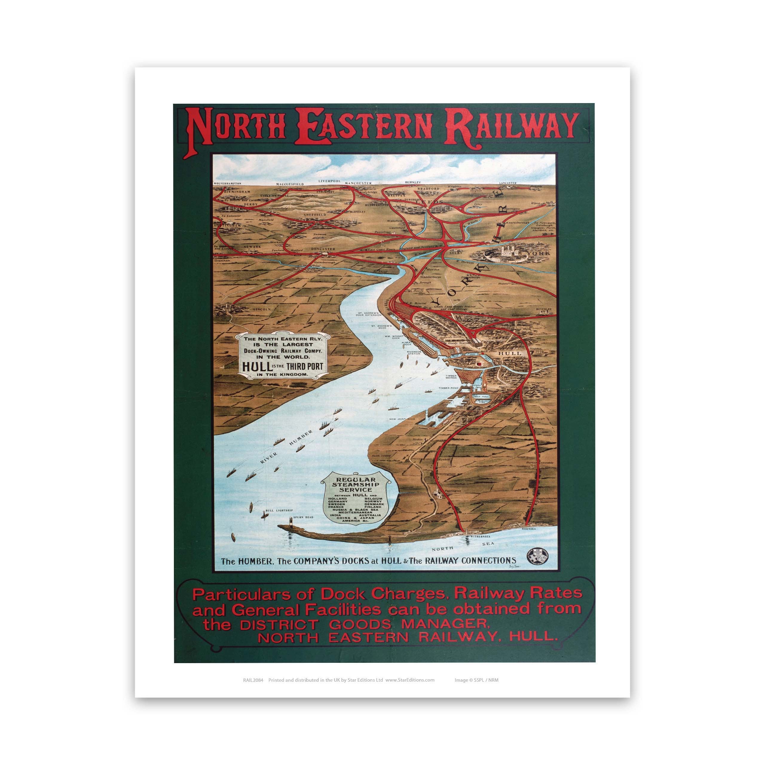 North Eastern Railway - Hull Art Print – Railway Posters