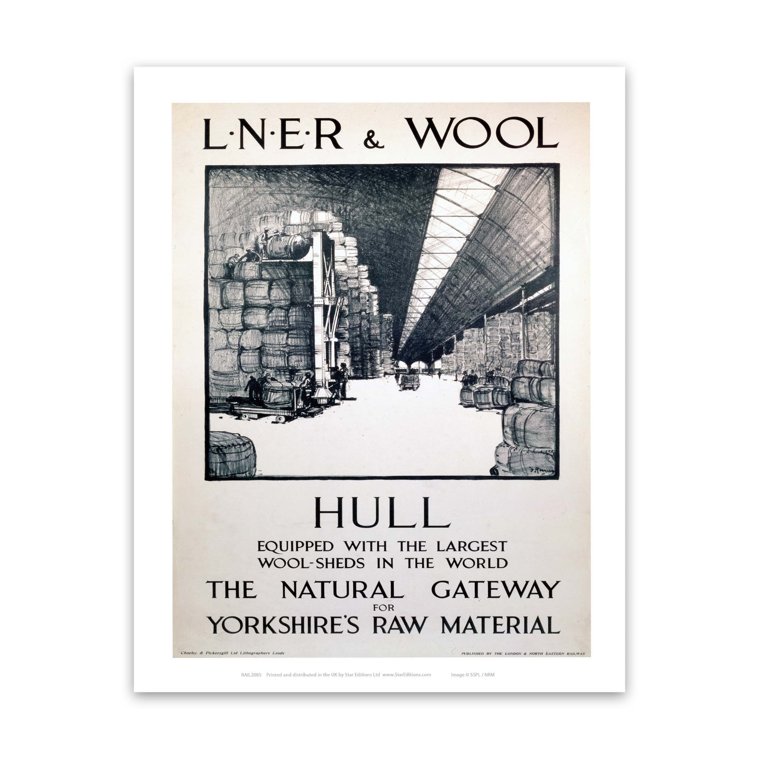 LNER and Wool - Hull Art Print – Railway Posters