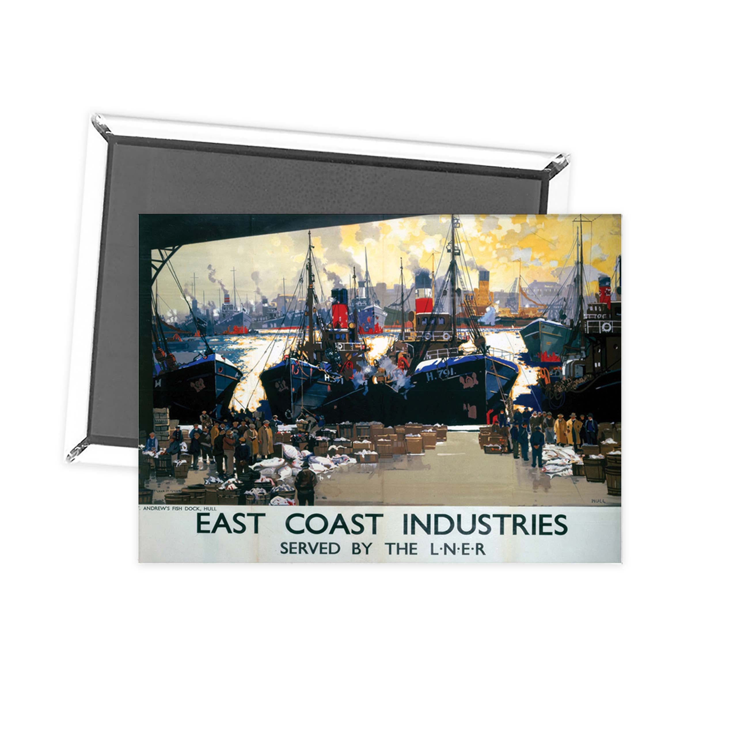 East Coast Industries, Fish Dock Hull Magnet – Railway Posters