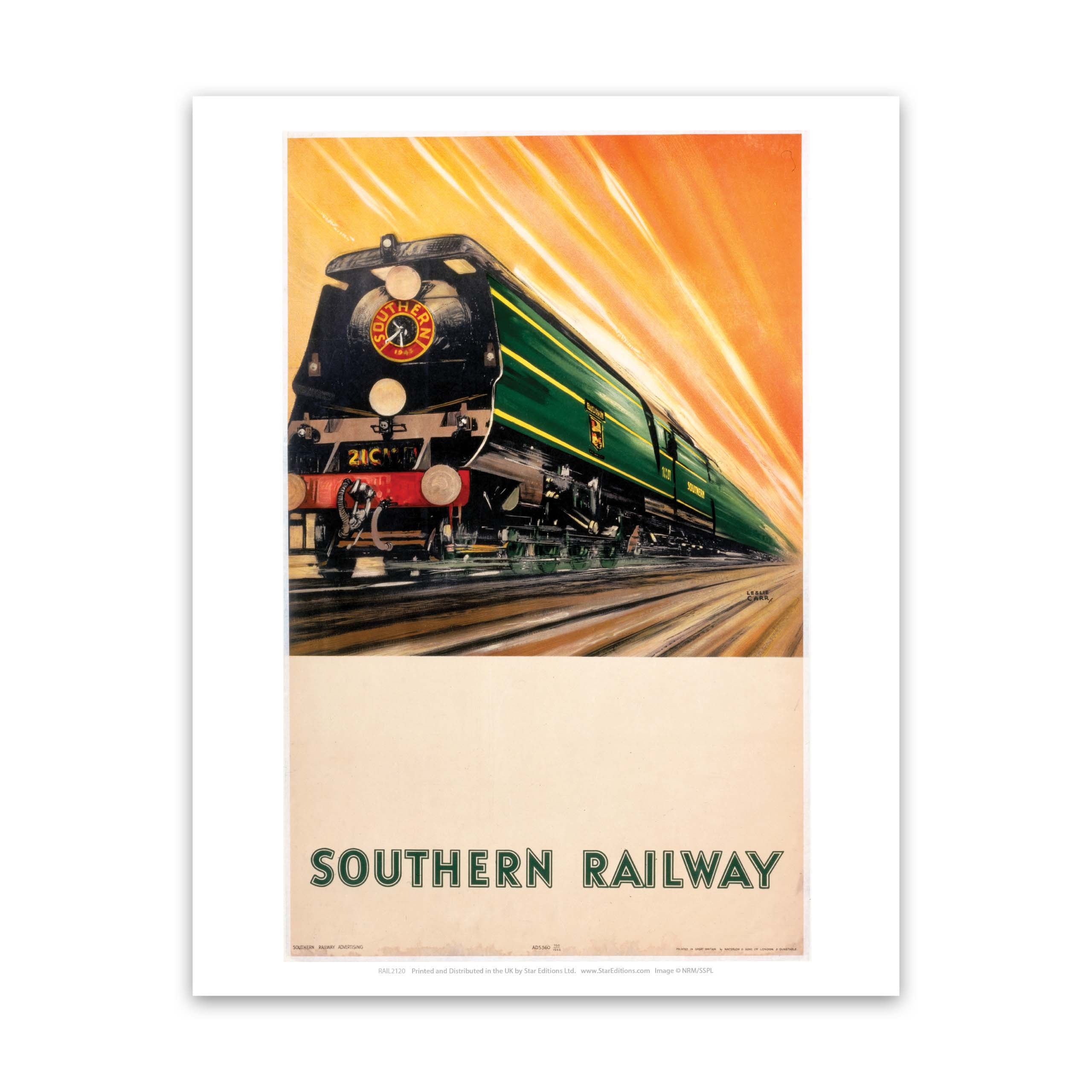 Southern Railway - Locomotive Art Print – Railway Posters