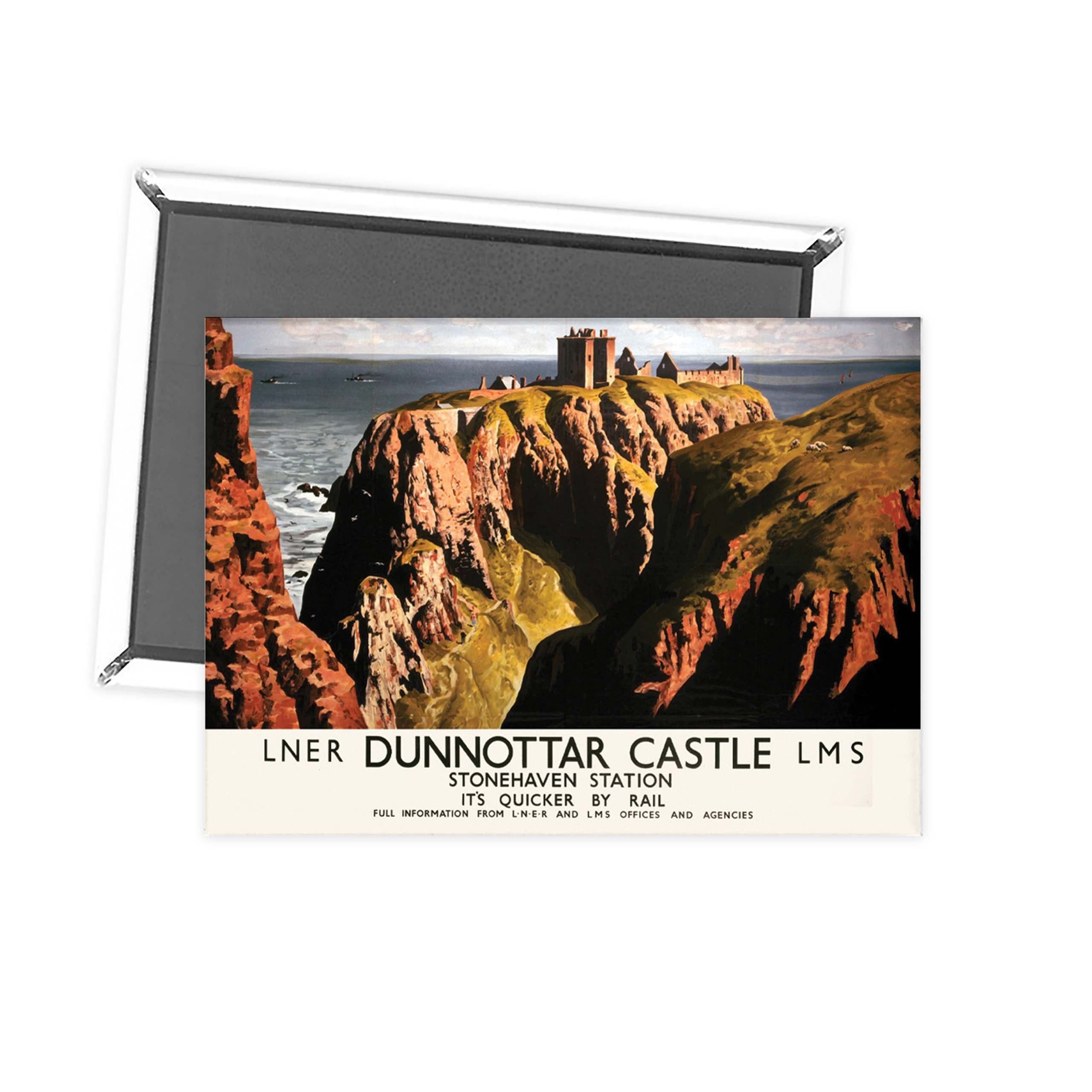Dunnottar Castle Stonehaven Station LNER LMS Magnet – Railway Posters