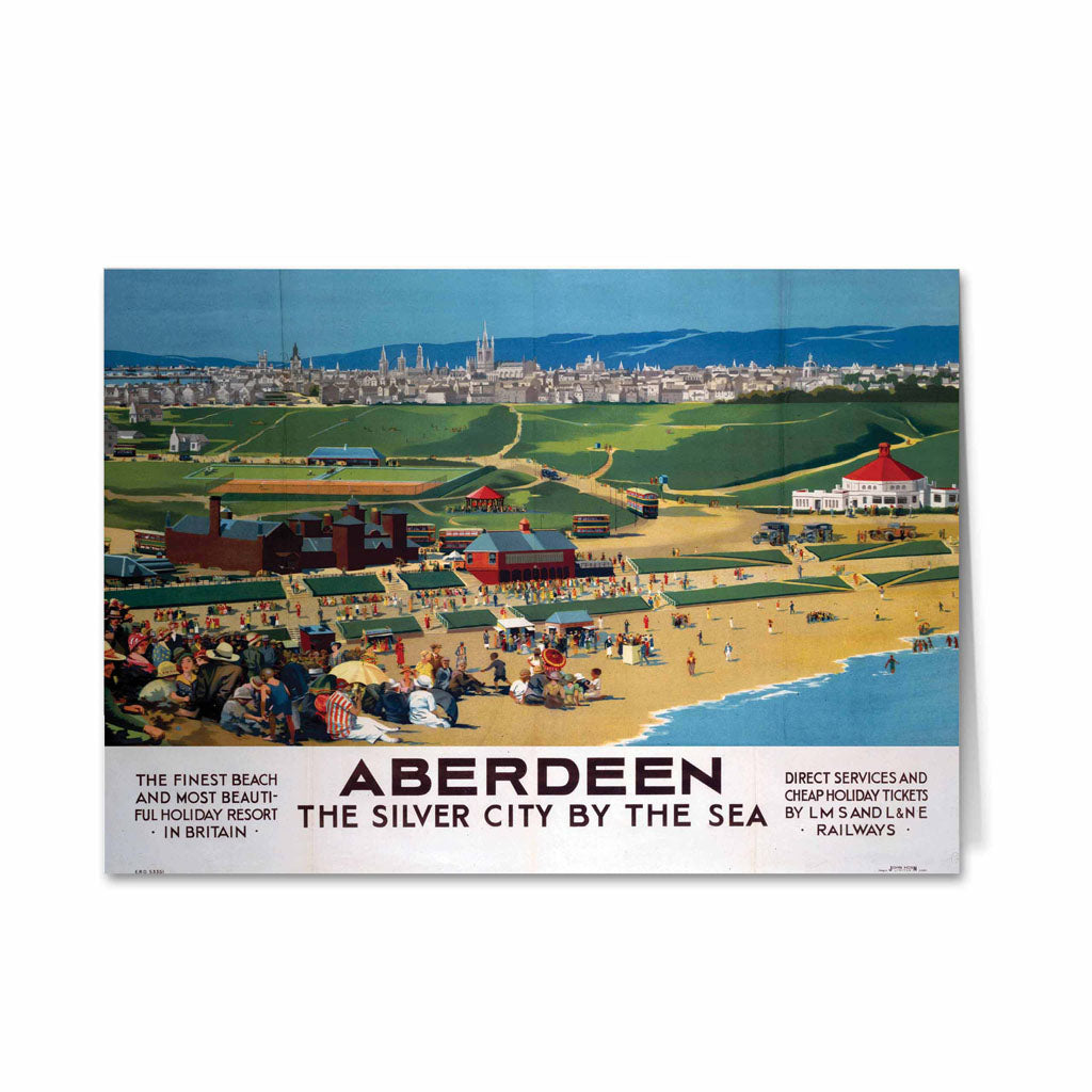 Aberdeen The Silver City by the Sea Greeting Card – Railway Posters
