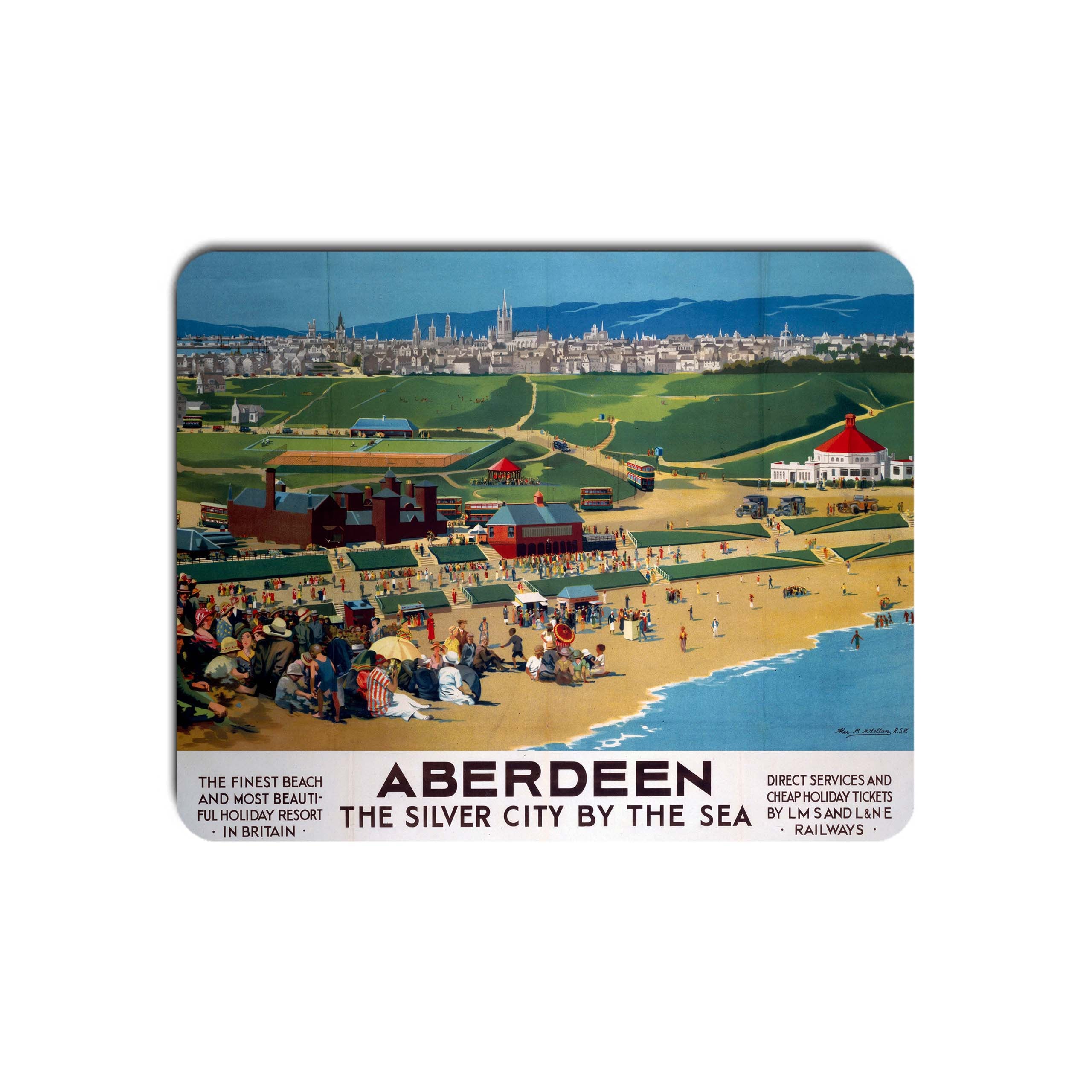 Aberdeen The Silver City by the Sea - Mouse Mat – Railway Posters