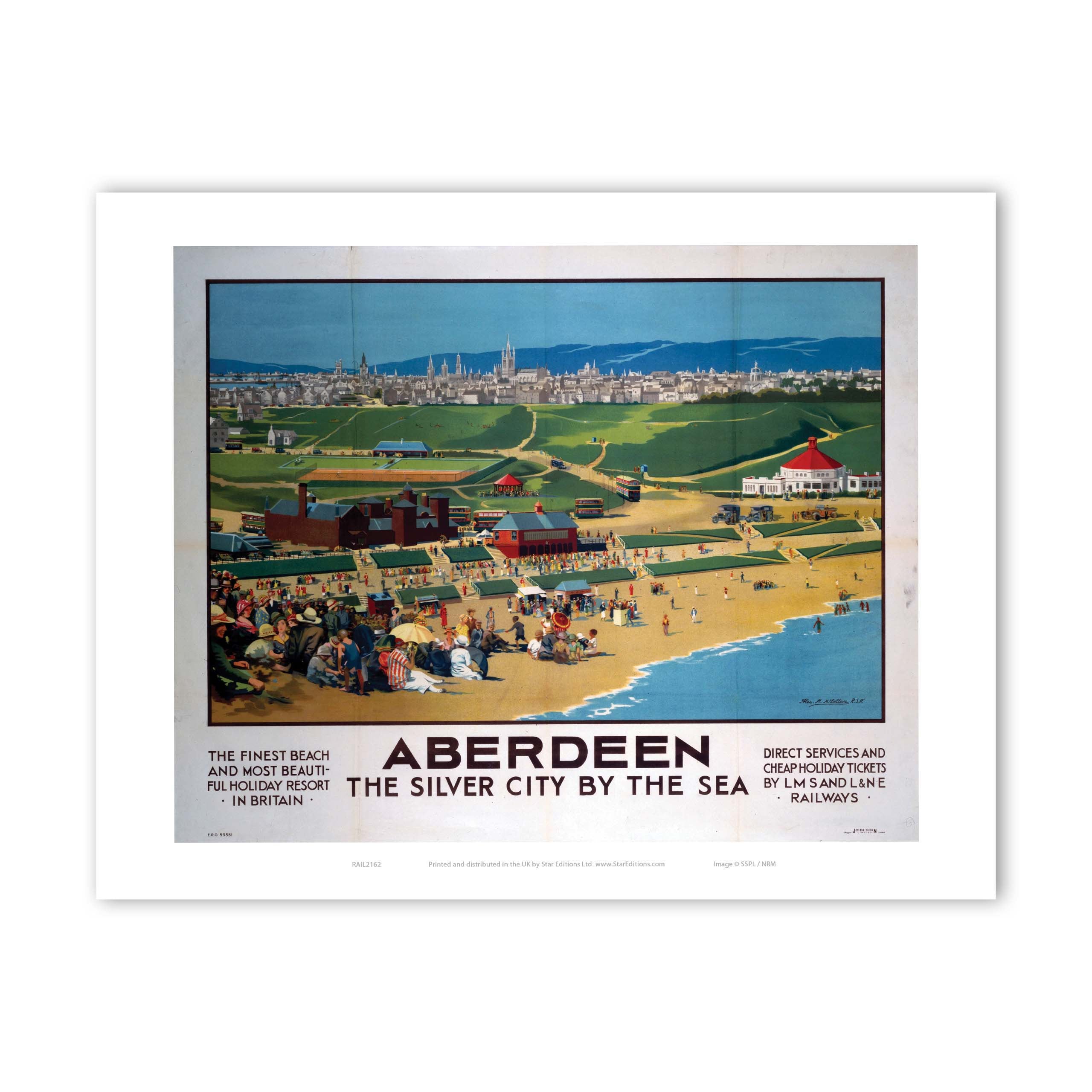 Aberdeen The Silver City by the Sea Art Print – Railway Posters